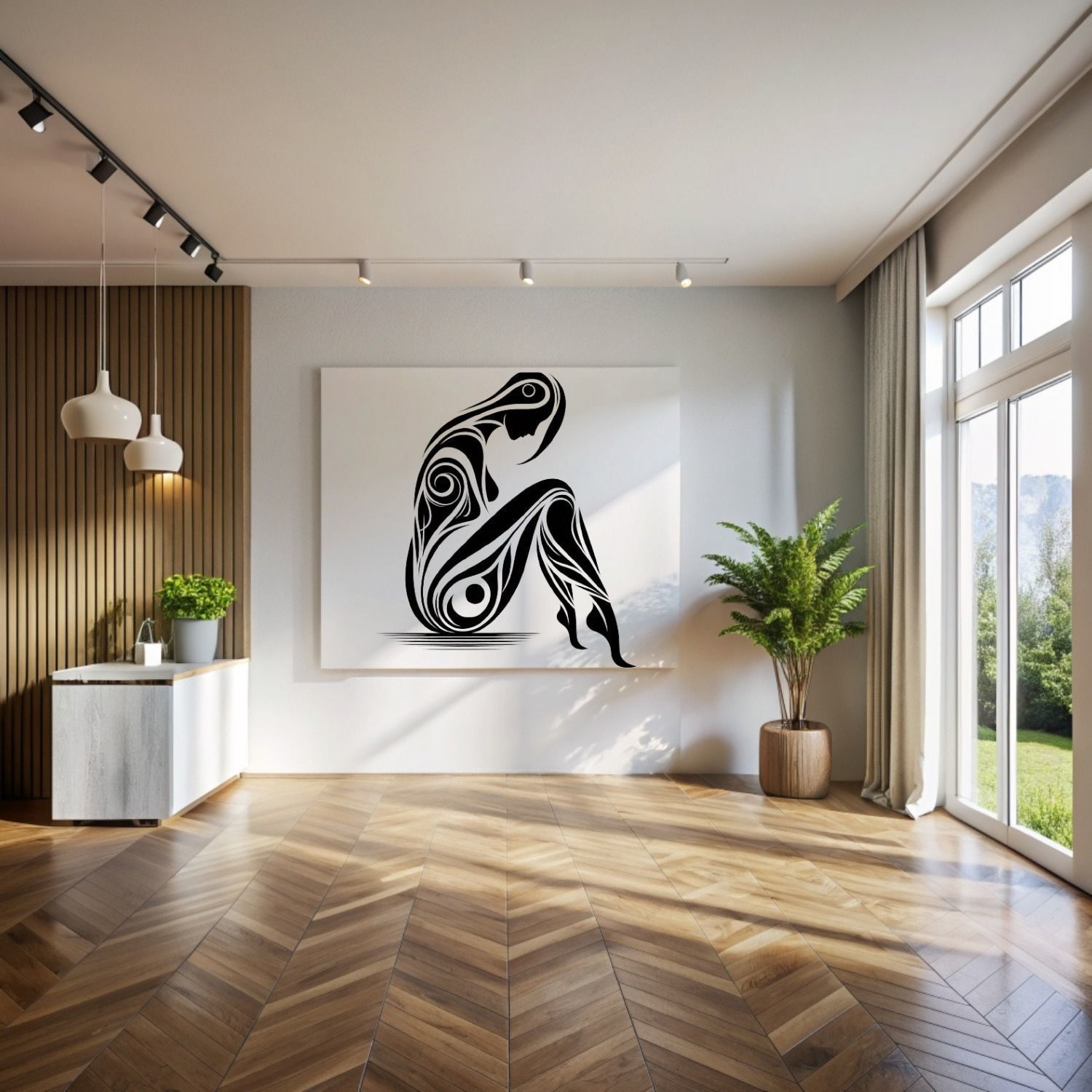 Sad Woman Silhouette 2D Stl File 3D model 3D printable | CGTrader