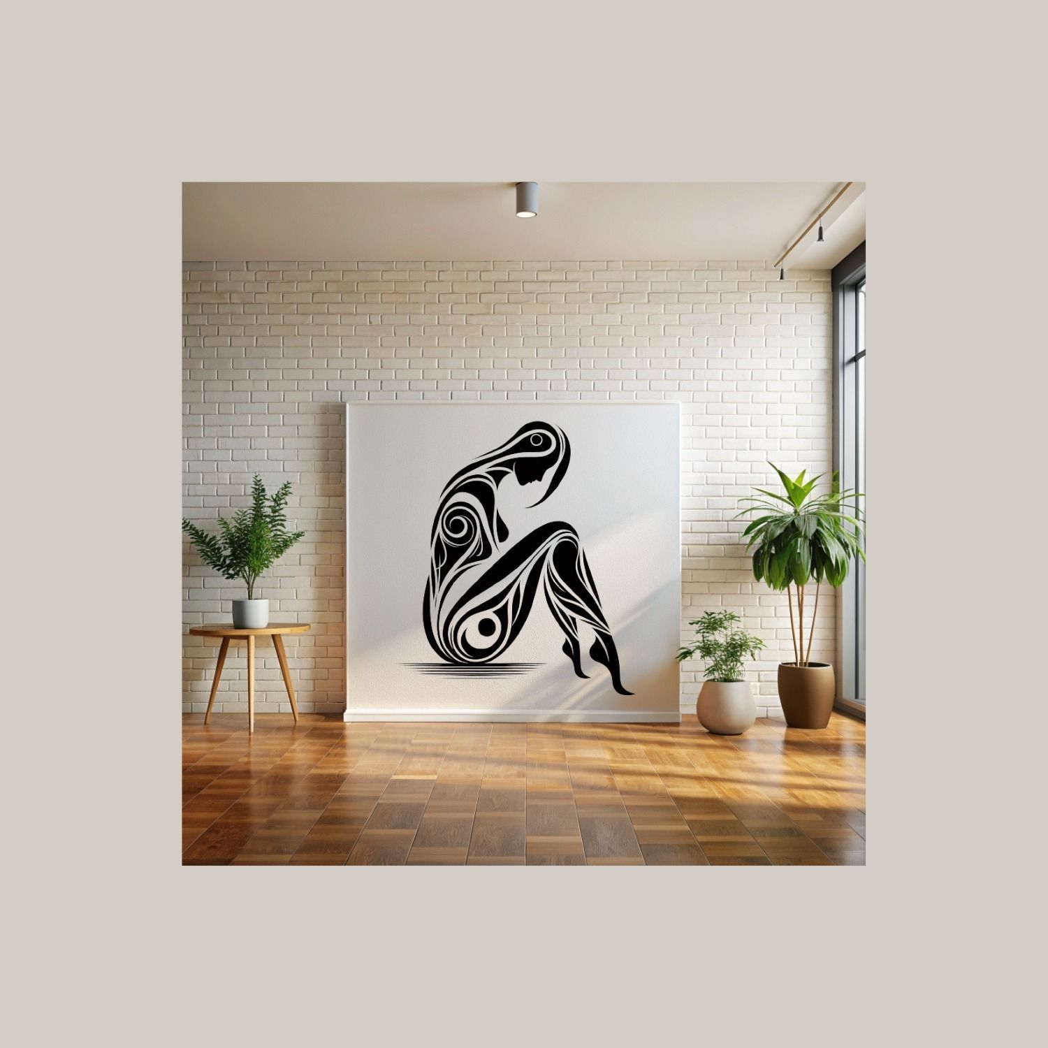 Sad Woman Silhouette 2D Stl File 3D model 3D printable | CGTrader