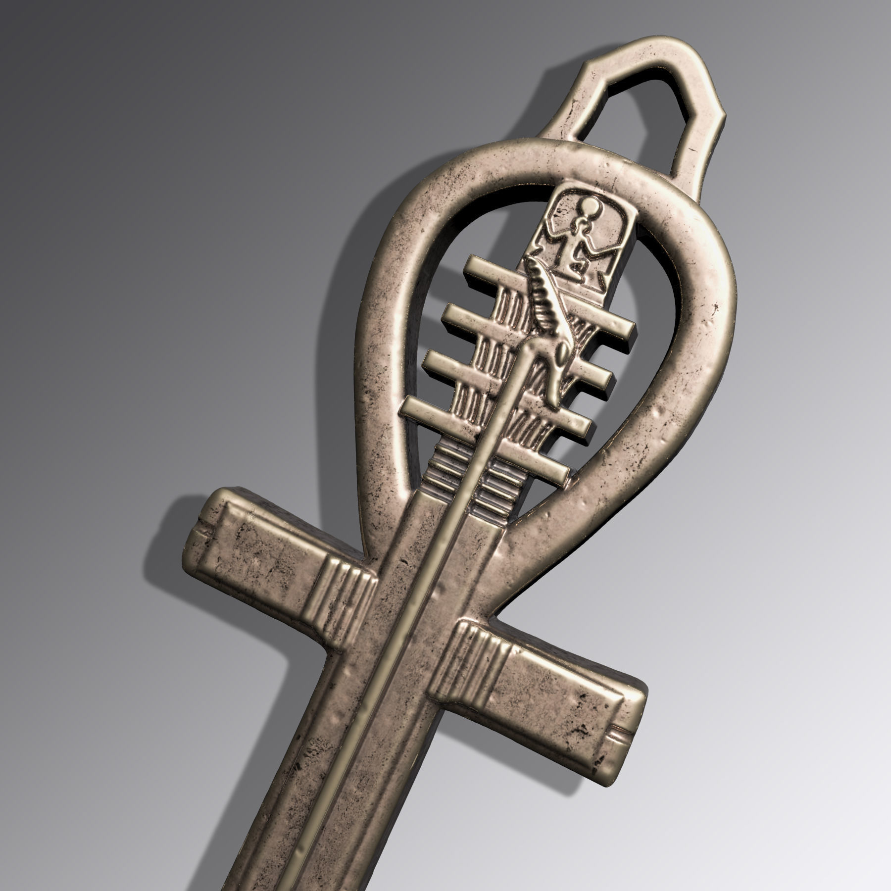SYMBOLS OF A PHARAOH ANKH CROSS PENDANT ANCIENT EGYPT 3D model 3D ...
