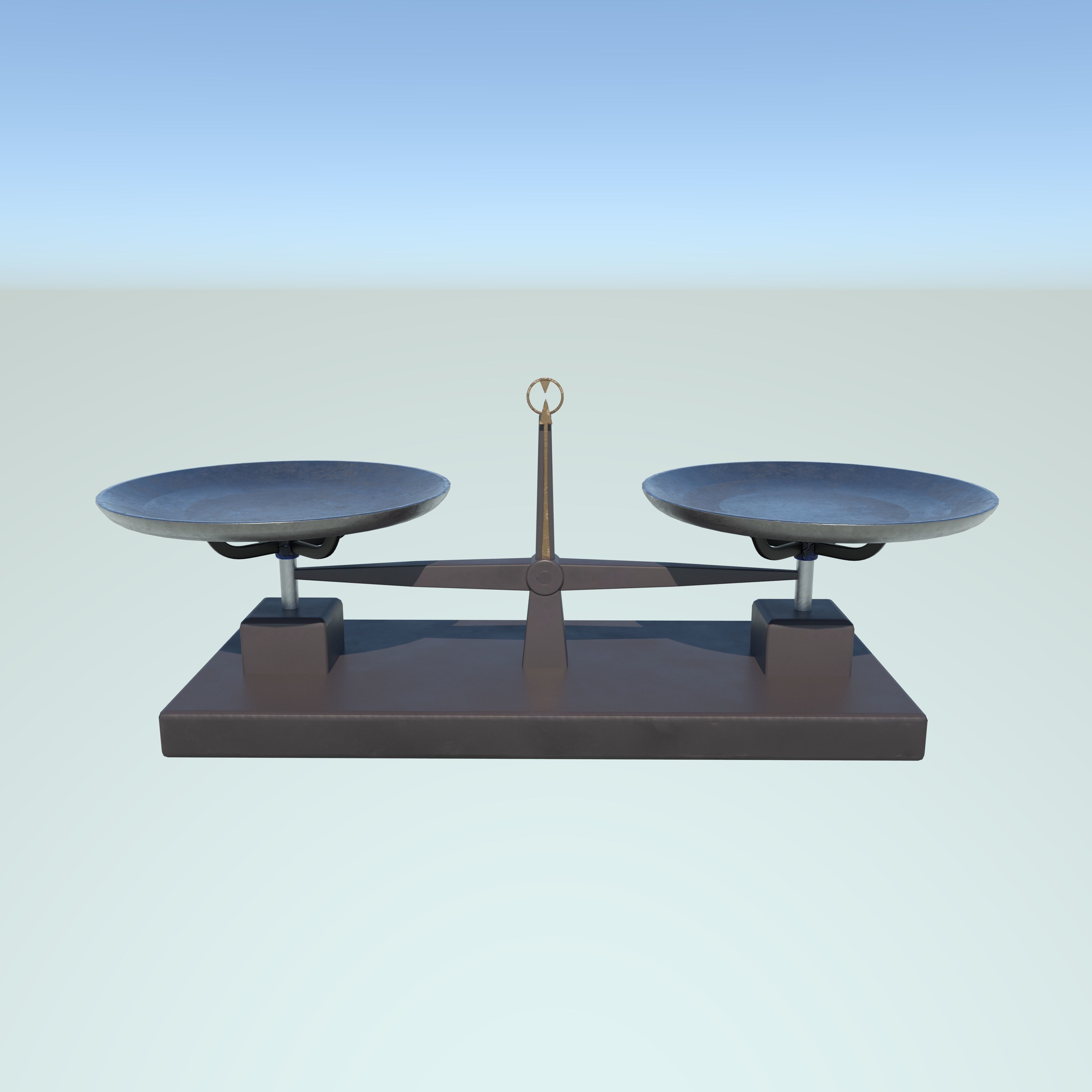 Balanced scales 3D model animated | CGTrader