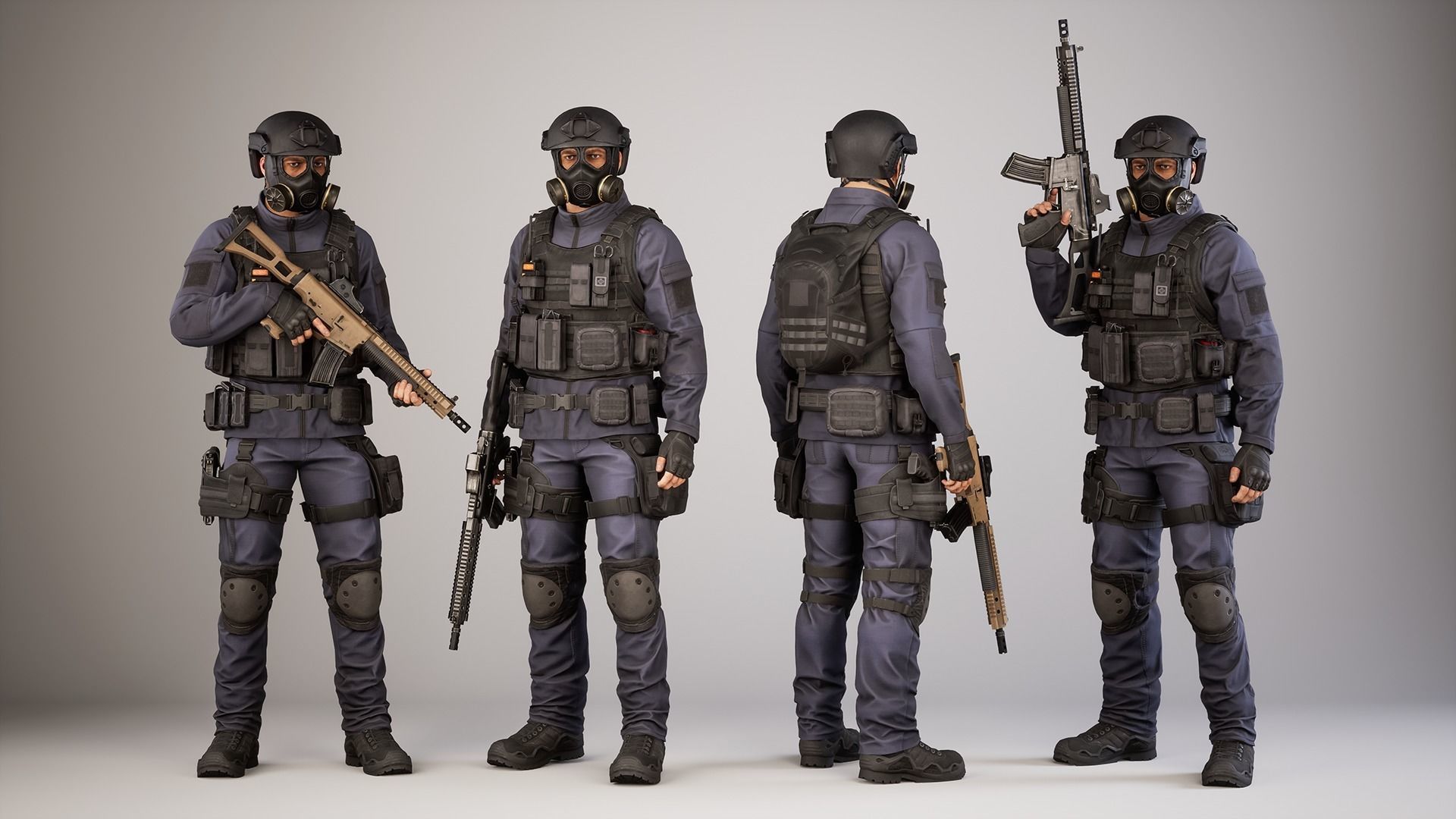 3D model Casual Soldier 15 VR / AR / low-poly | CGTrader