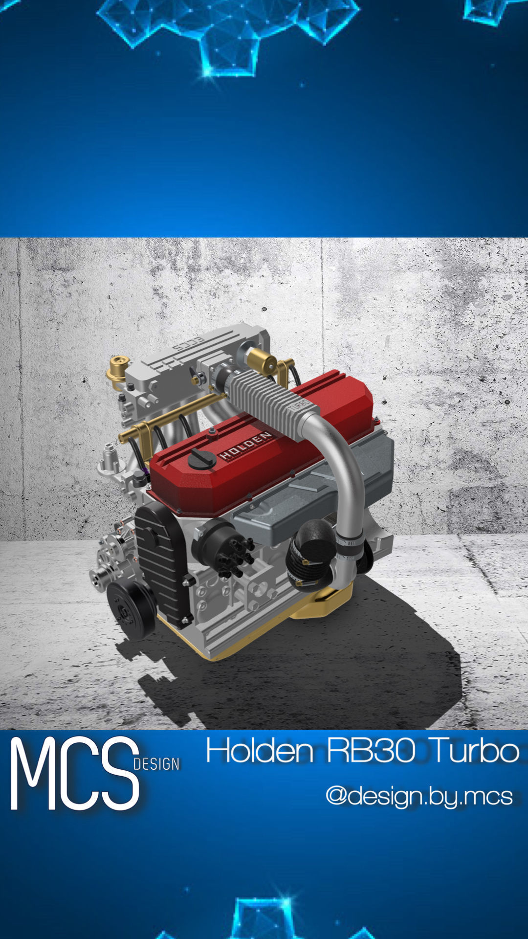 Holden RB30 OEM spec VL Turbo SOHC 3D model 3D printable | CGTrader