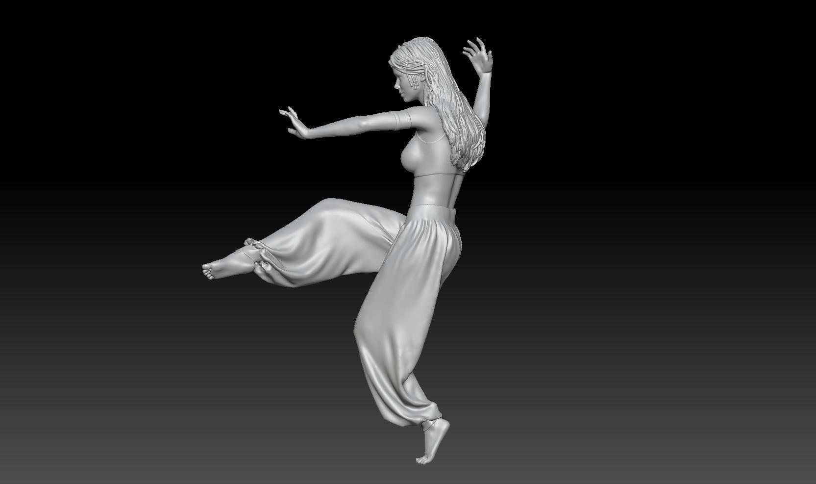 BELLY DANCER GIRL 1 3D model 3D printable | CGTrader
