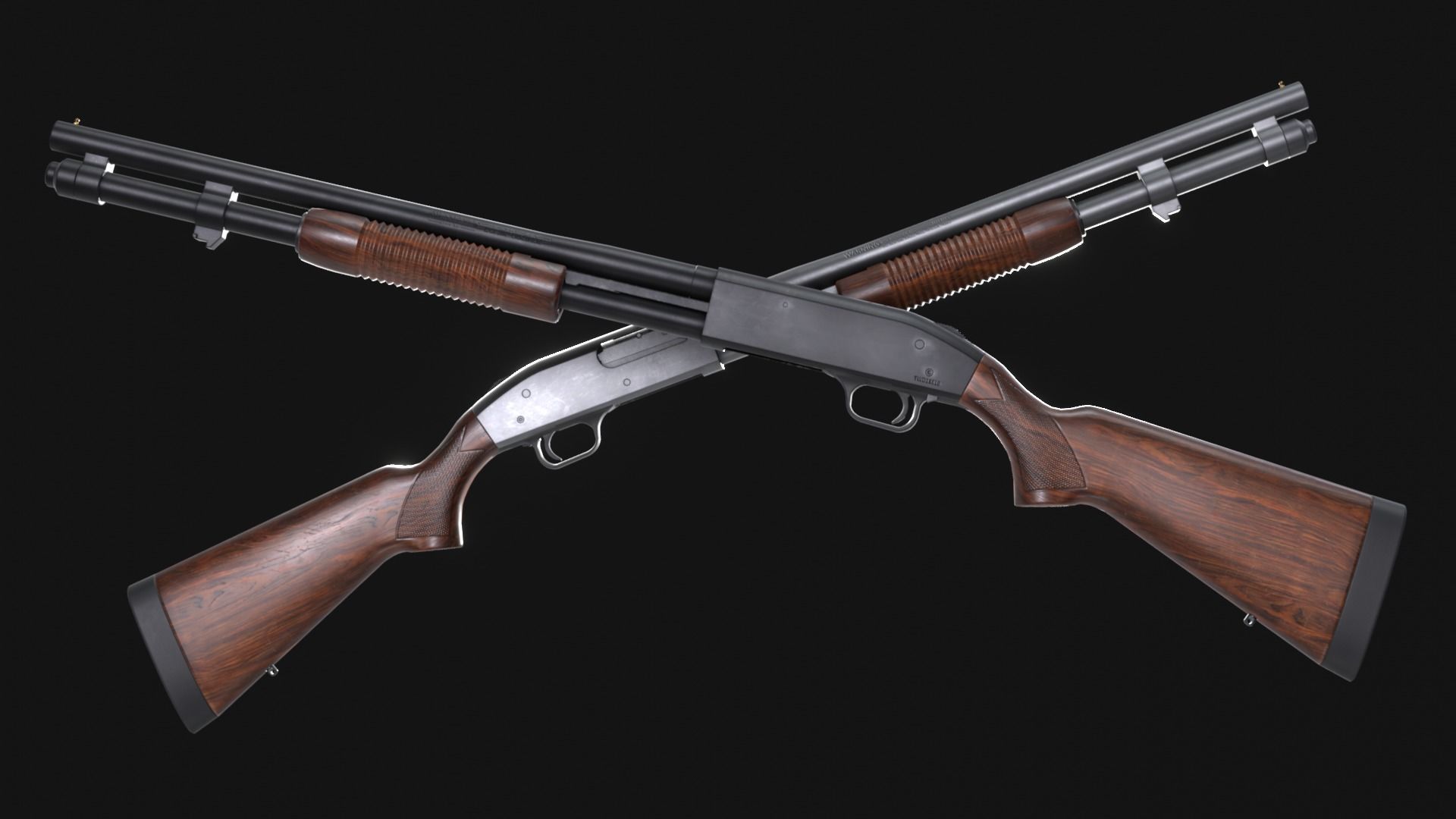 3D model Mossberg 590 12 Gauge Pump Shotgun - Game Asset VR / AR / low ...