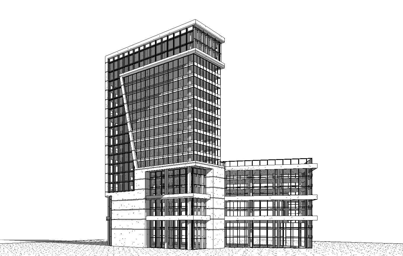 Office Building CM17 - Revit Project 3D model | CGTrader