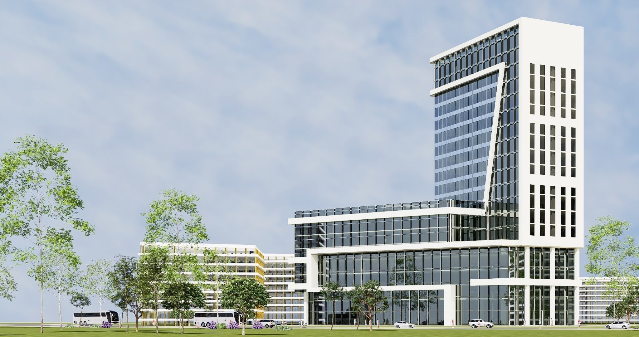 Office Building CM17 - Revit Project 3D model | CGTrader