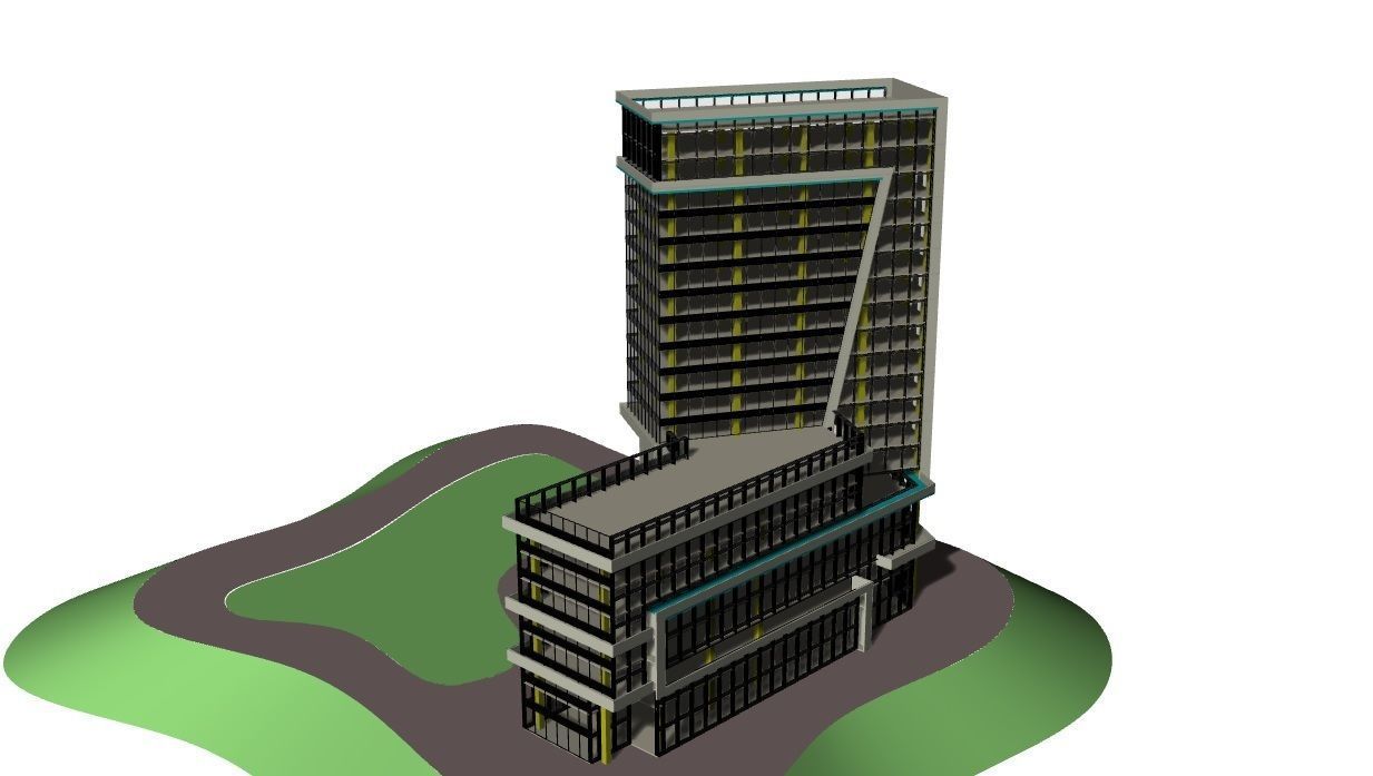 Office Building CM17 - Revit Project 3D model | CGTrader