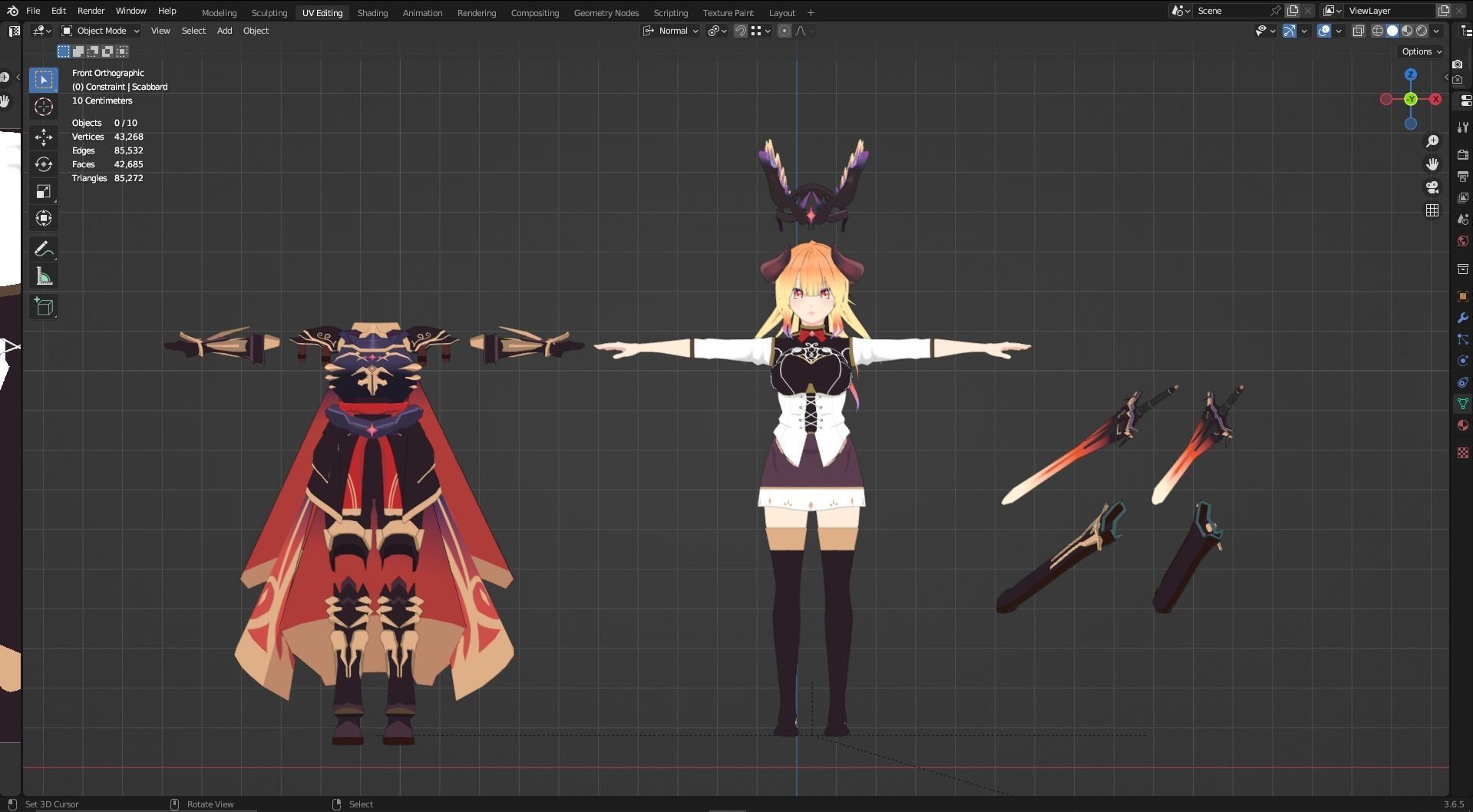 3d Model Anime Girl Codename Ruby Vr Ar Low Poly Cgtrader