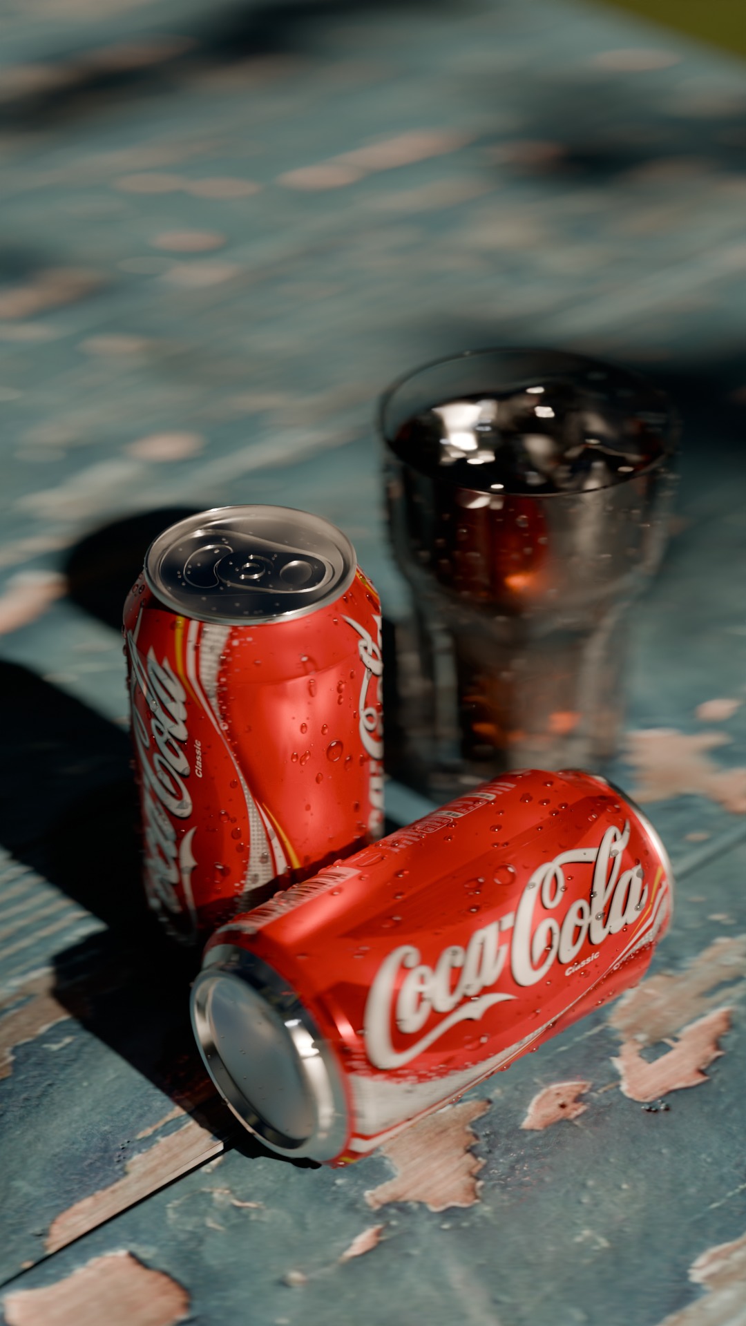 Coca-Cola can with water drops free 3D model | CGTrader