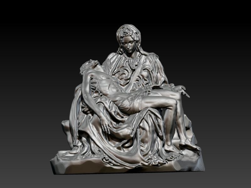 La Pieta Michelangelo Holy Mary and Jesus Christ 3D model | CGTrader