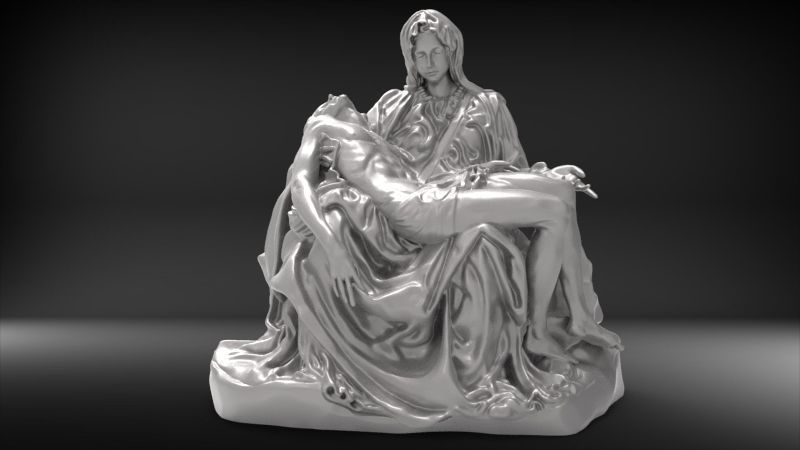 La Pieta Michelangelo Holy Mary and Jesus Christ 3D model | CGTrader