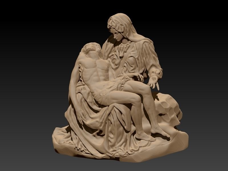 La Pieta Michelangelo Holy Mary and Jesus Christ 3D model | CGTrader