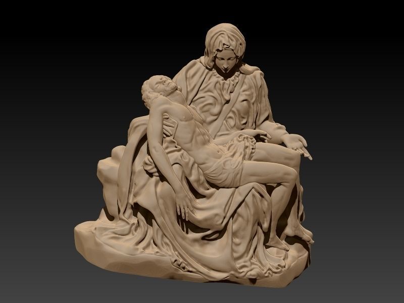 La Pieta Michelangelo Holy Mary and Jesus Christ 3D model | CGTrader