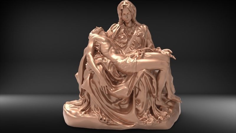 La Pieta Michelangelo Holy Mary and Jesus Christ 3D model | CGTrader