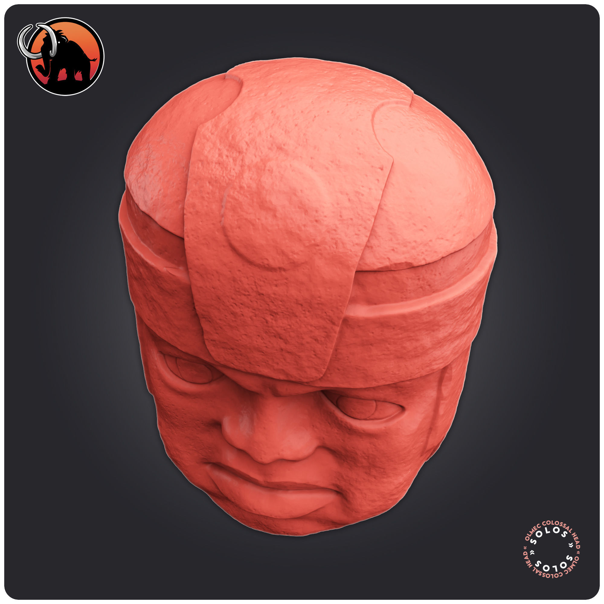 Olmec Colossal Head 3D model 3D printable | CGTrader