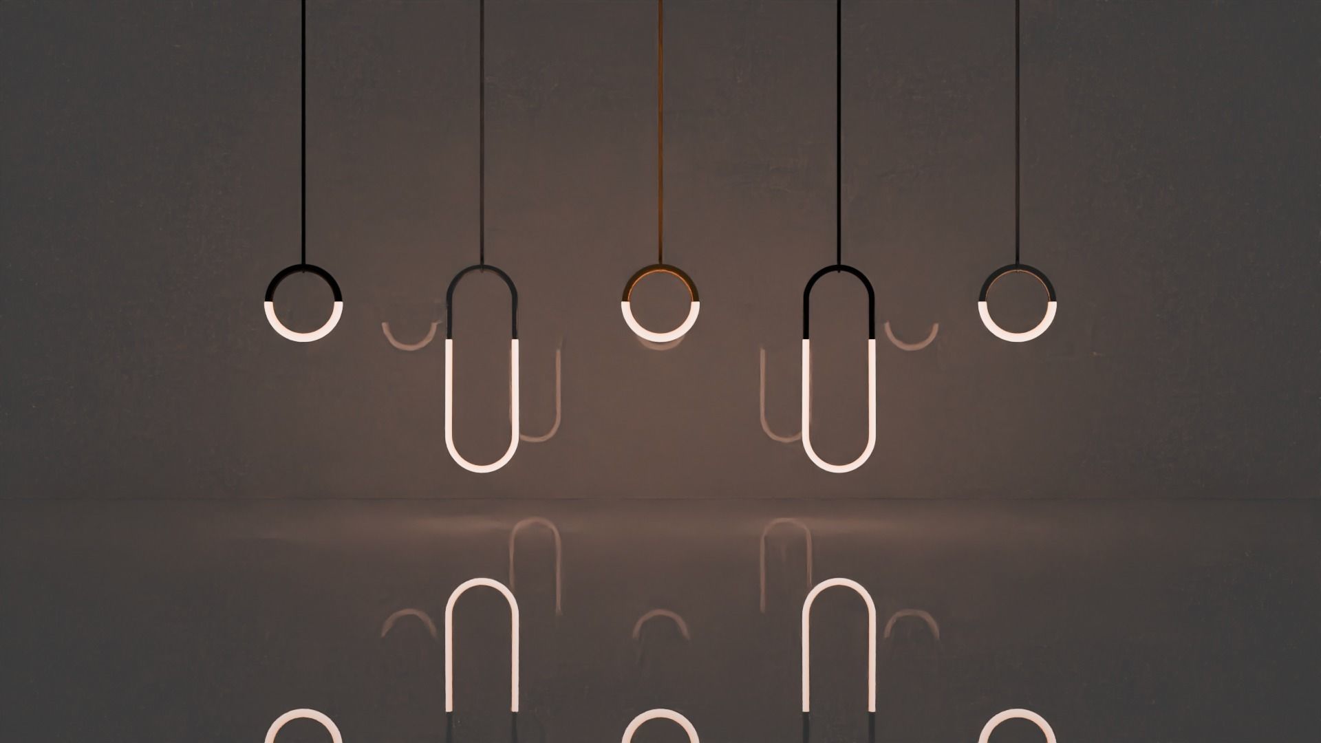 Modern Loop Lights free 3D model | CGTrader