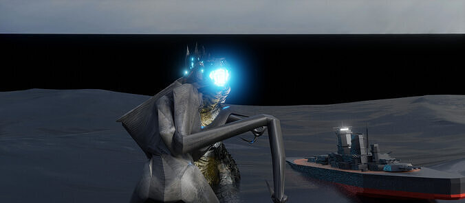 Godzilla vs muto free 3D model rigged | CGTrader