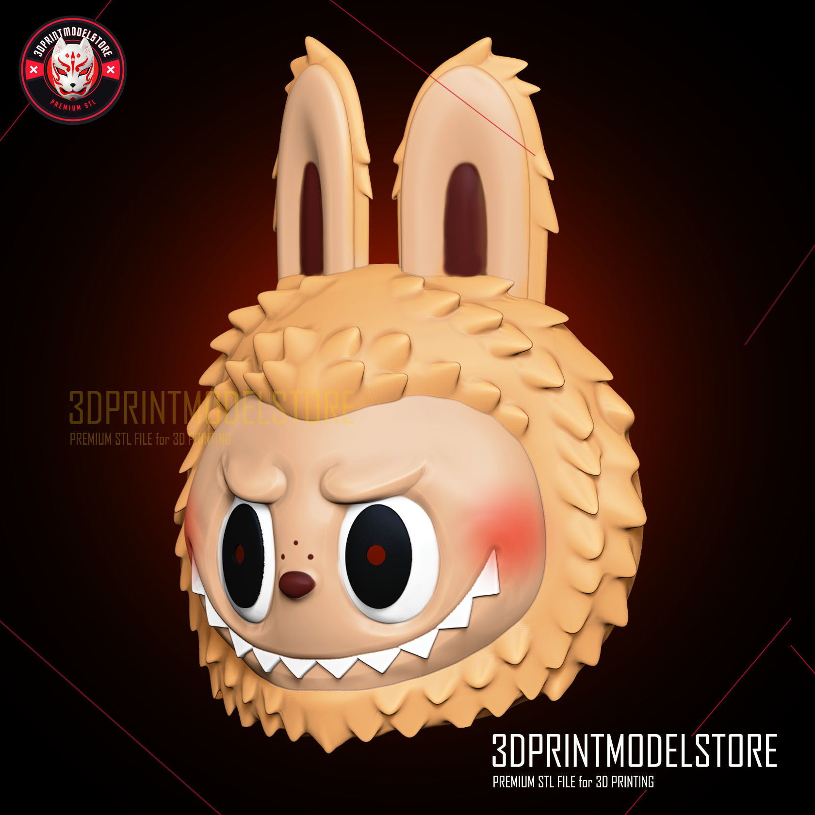 Labubu The Monsters Mask for Your Kid Cosplay 3D model 3D printable ...