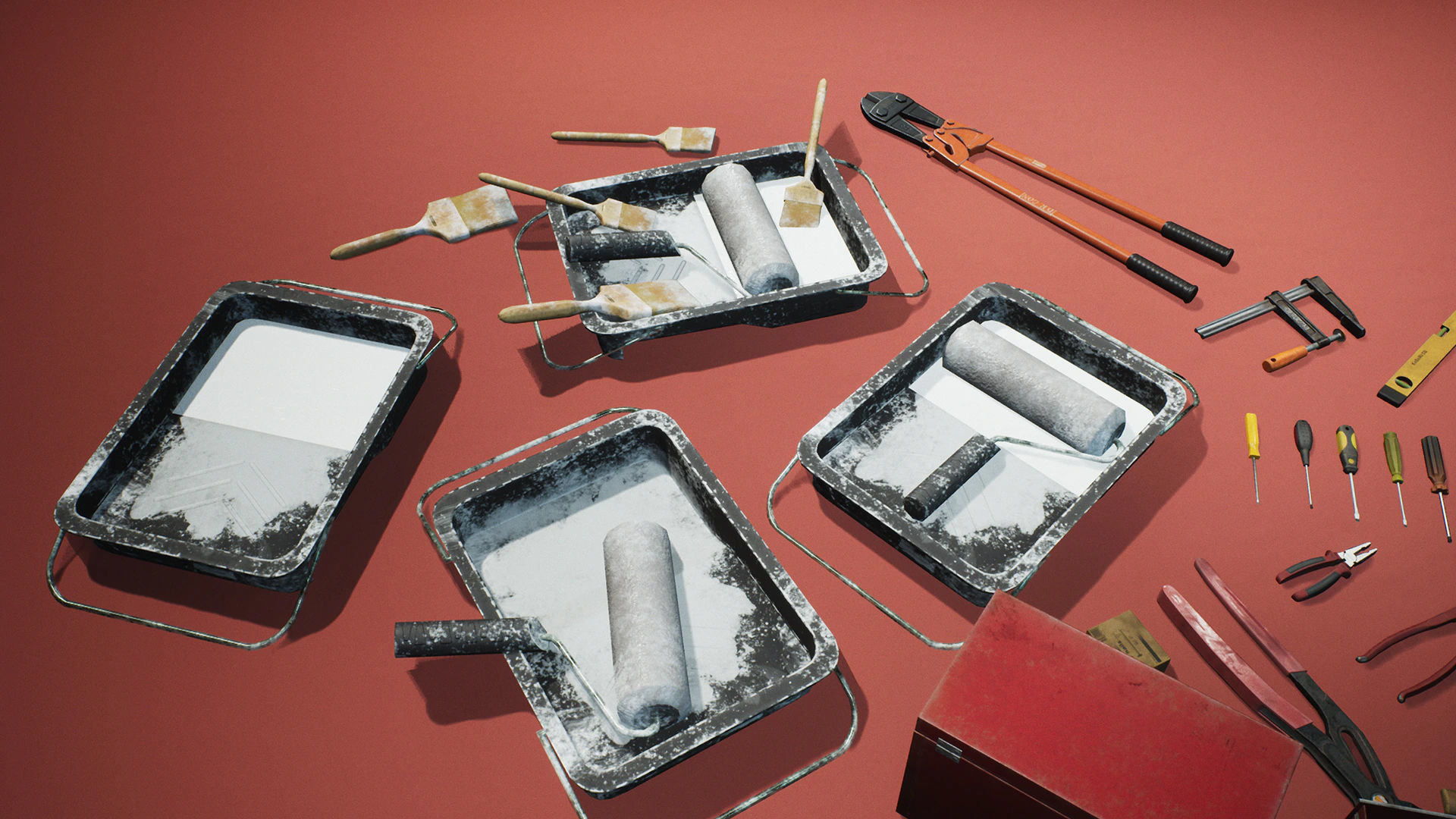 3D model Hand Tools and Clamps Pack VR / AR / low-poly | CGTrader