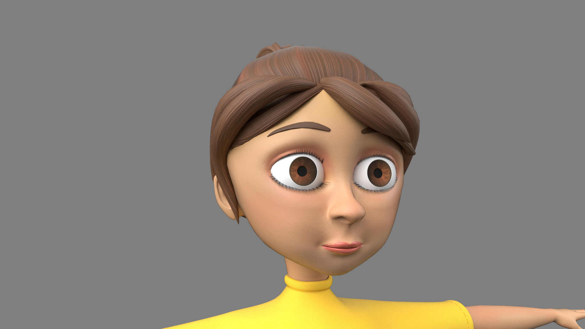 3D Cartoon Kid Character BELLA without Rig free VR / AR / low-poly 3D model | CGTrader