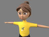 3D Cartoon Kid Character BELLA without Rig free VR / AR / low-poly 3D model | CGTrader