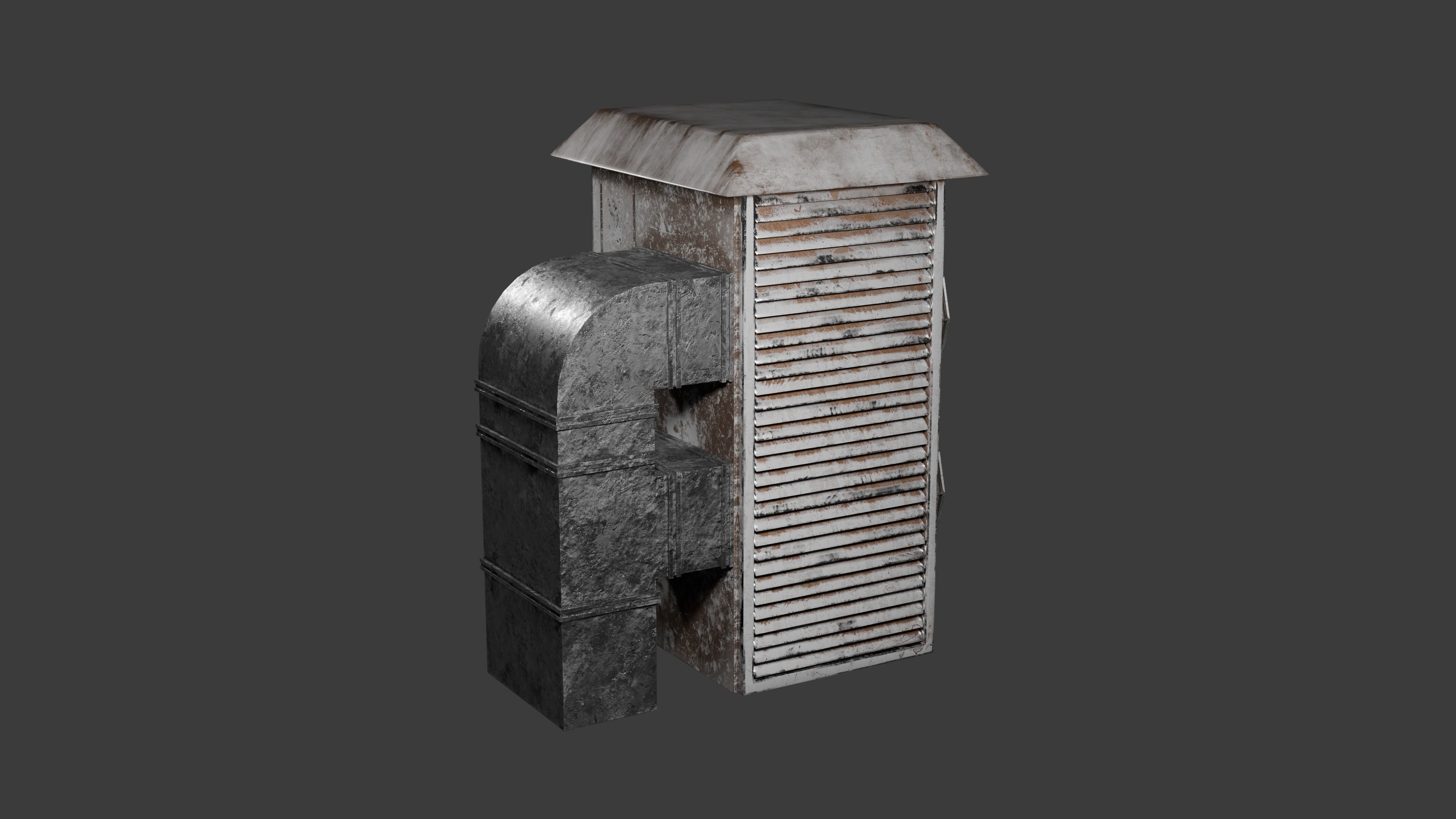 HVAC Unit AC Unit Air conditioner Rooftop 4k Textures HQ free 3D model ...