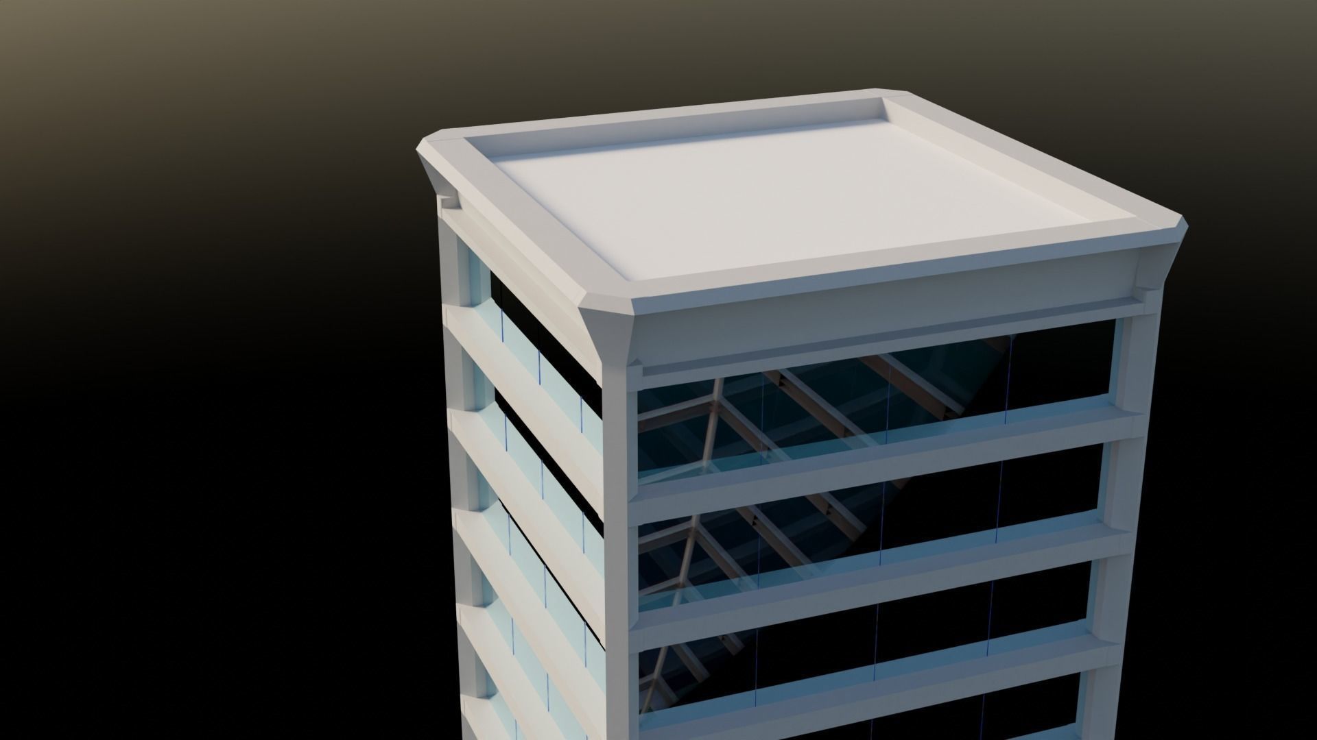 Procedural Building skyscraper V1 - Geometry Nodes Blender 3D model | CGTrader
