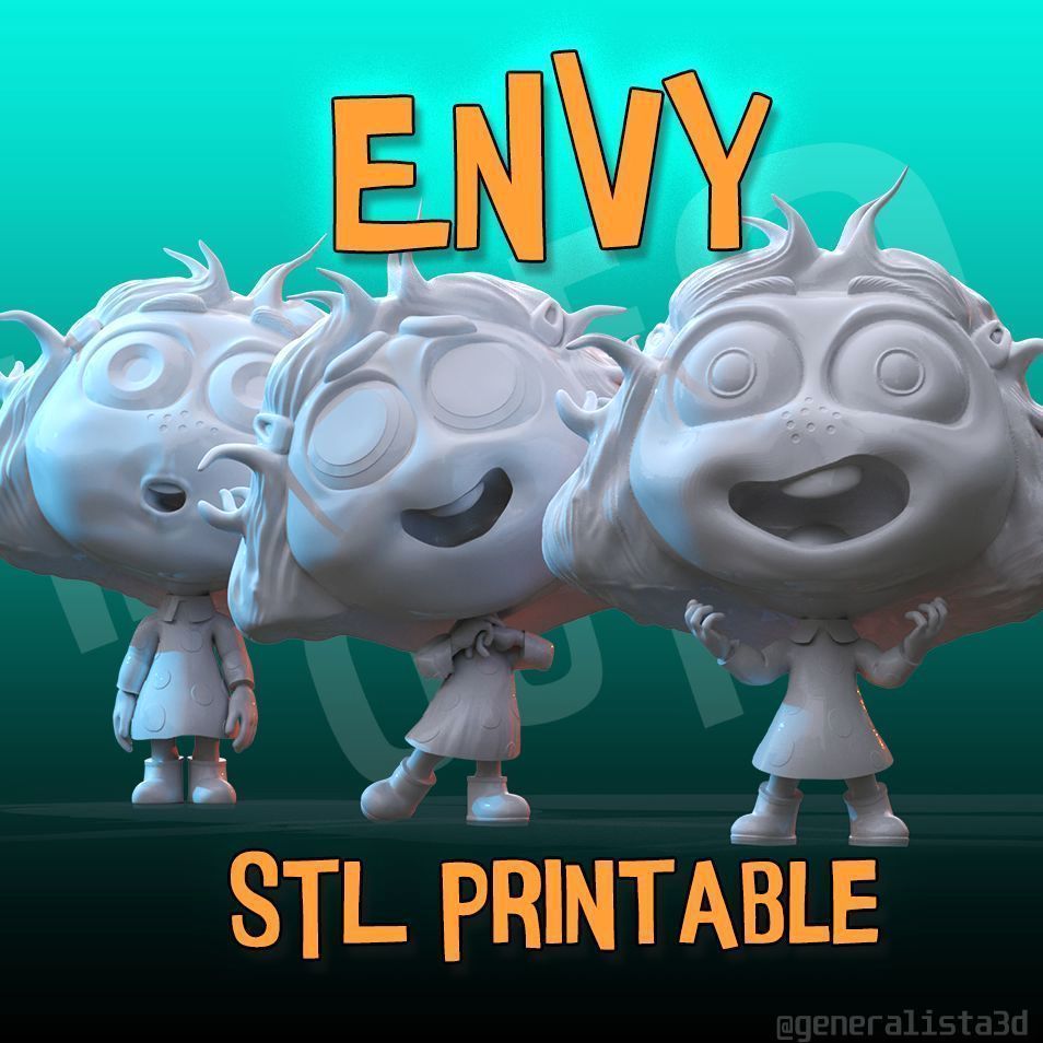 Envy from Inside Out Printable STL 3D model 3D printable | CGTrader