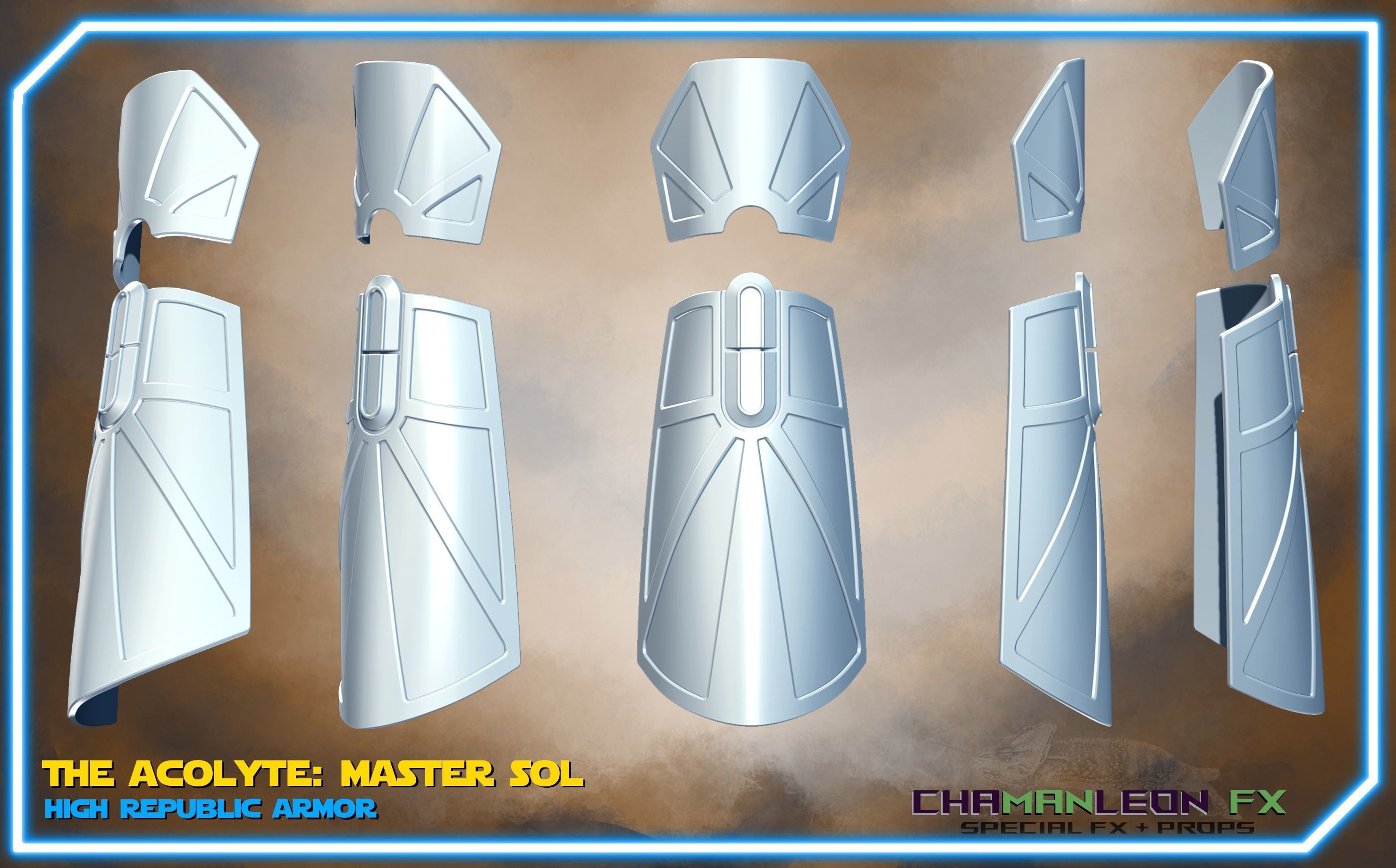 Jedi Master Sol Acolyte High Republic Cosplay Armor 3D model 3D ...