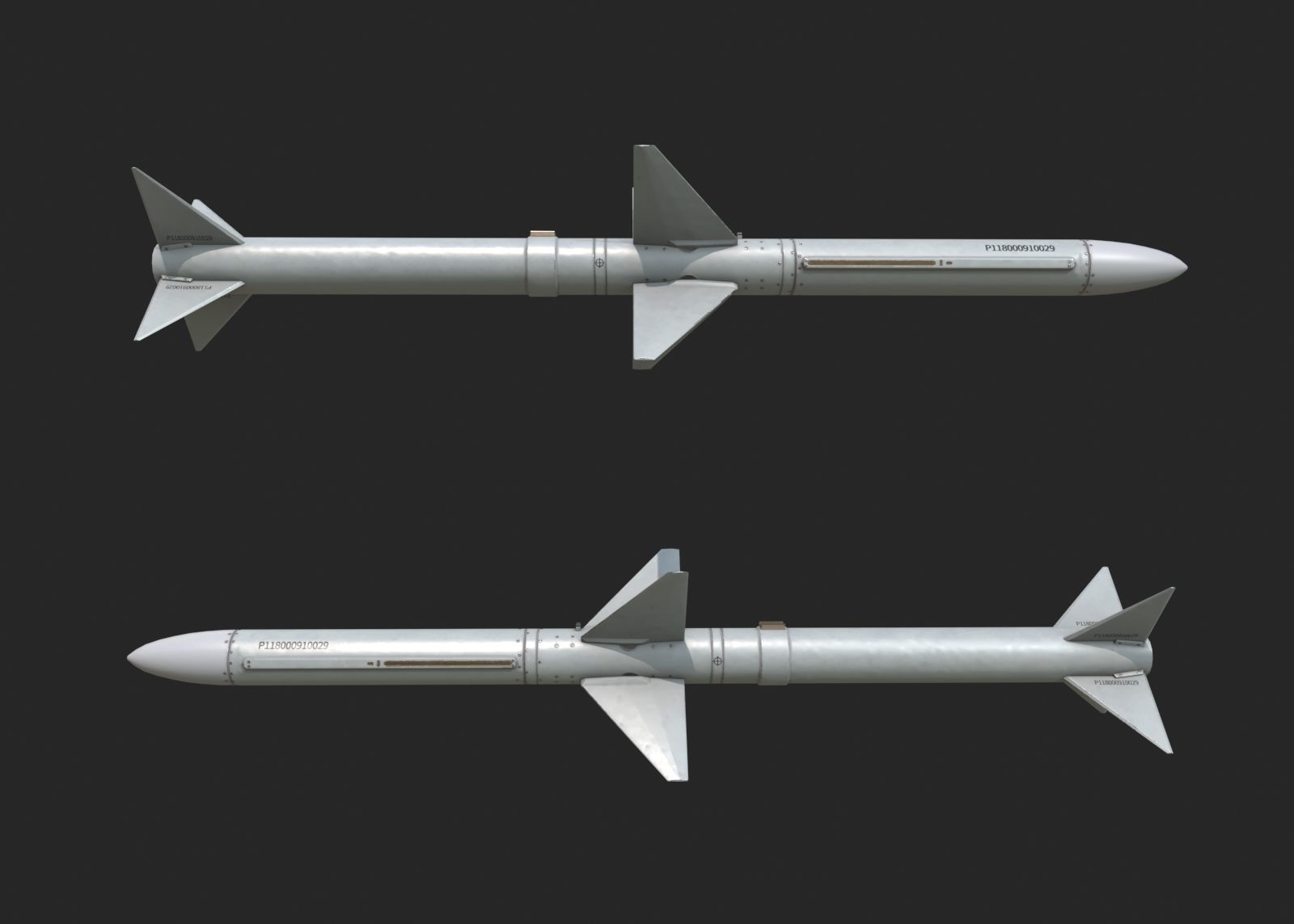 3D model Chinese PL11 PL-11 BVR air-to-air missile VR / AR / low-poly ...