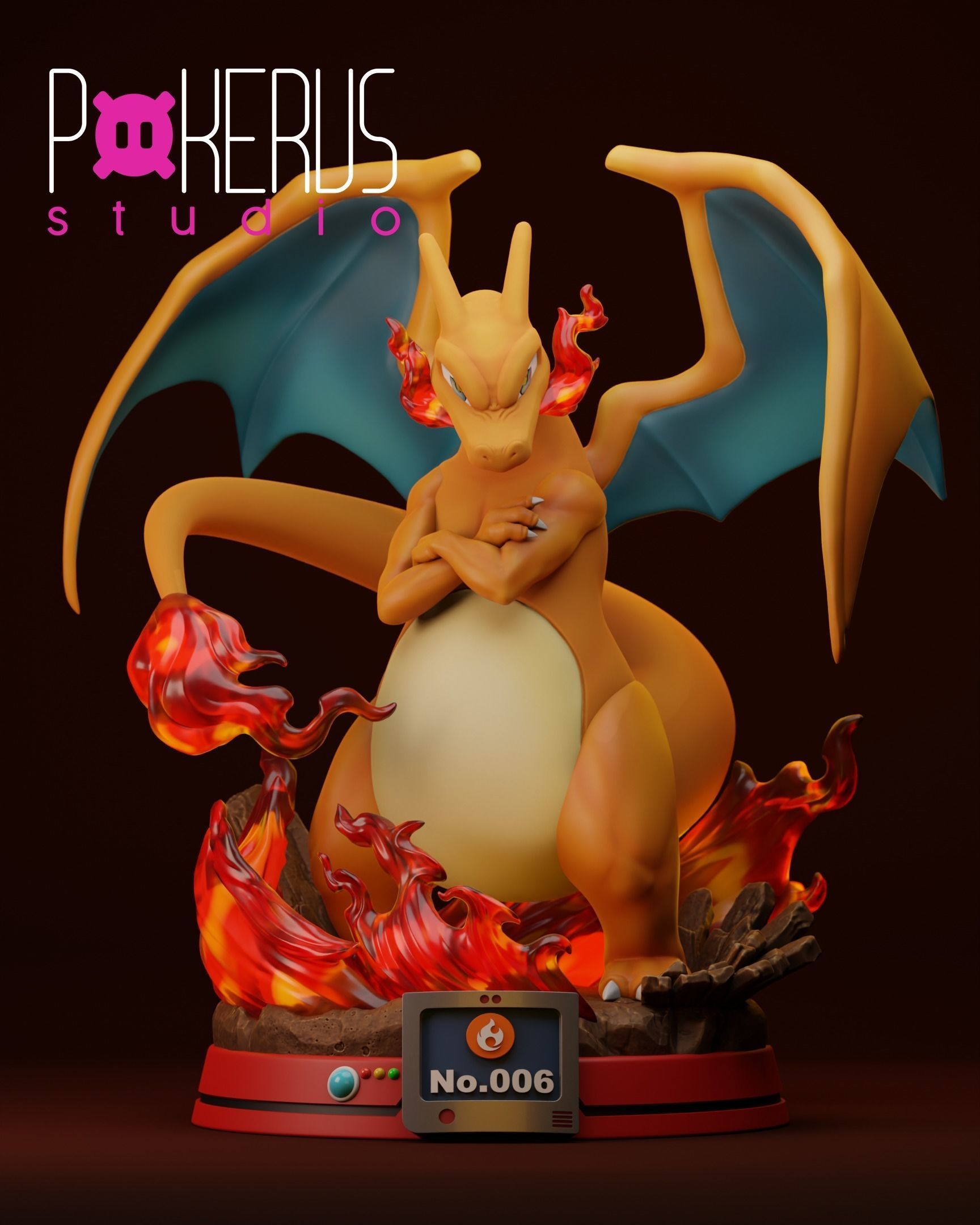 Charizard Statue 3D model 3D printable | CGTrader