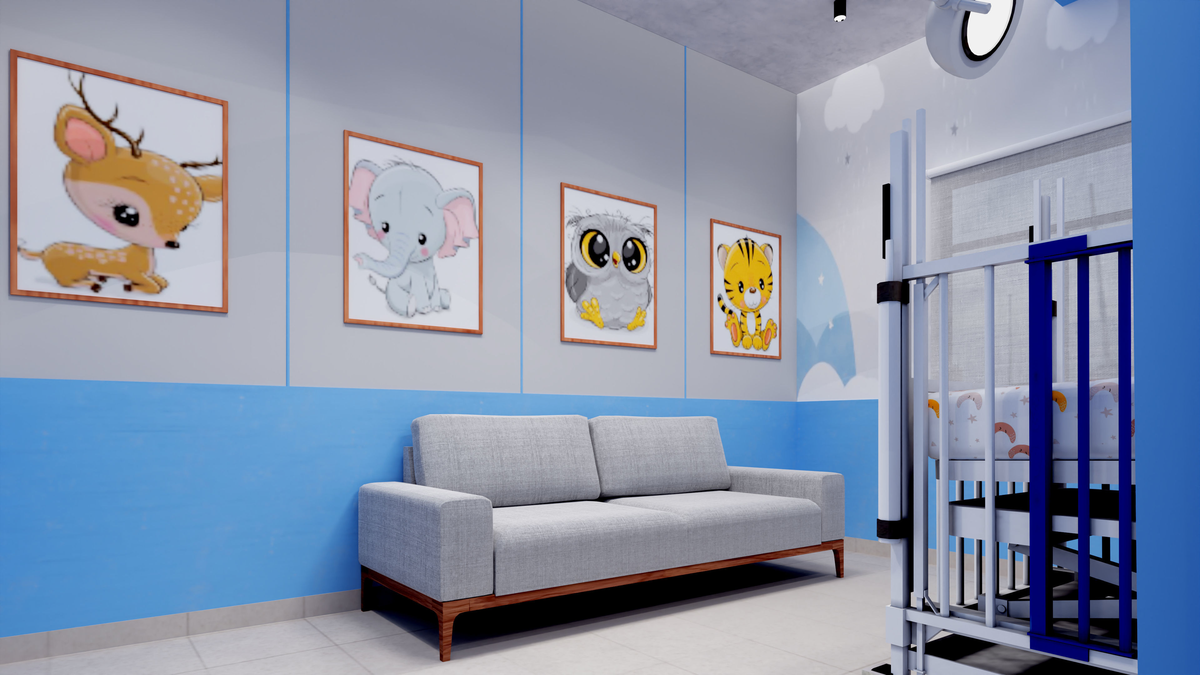 3D model Pediatric hospital room VR / AR / low-poly | CGTrader