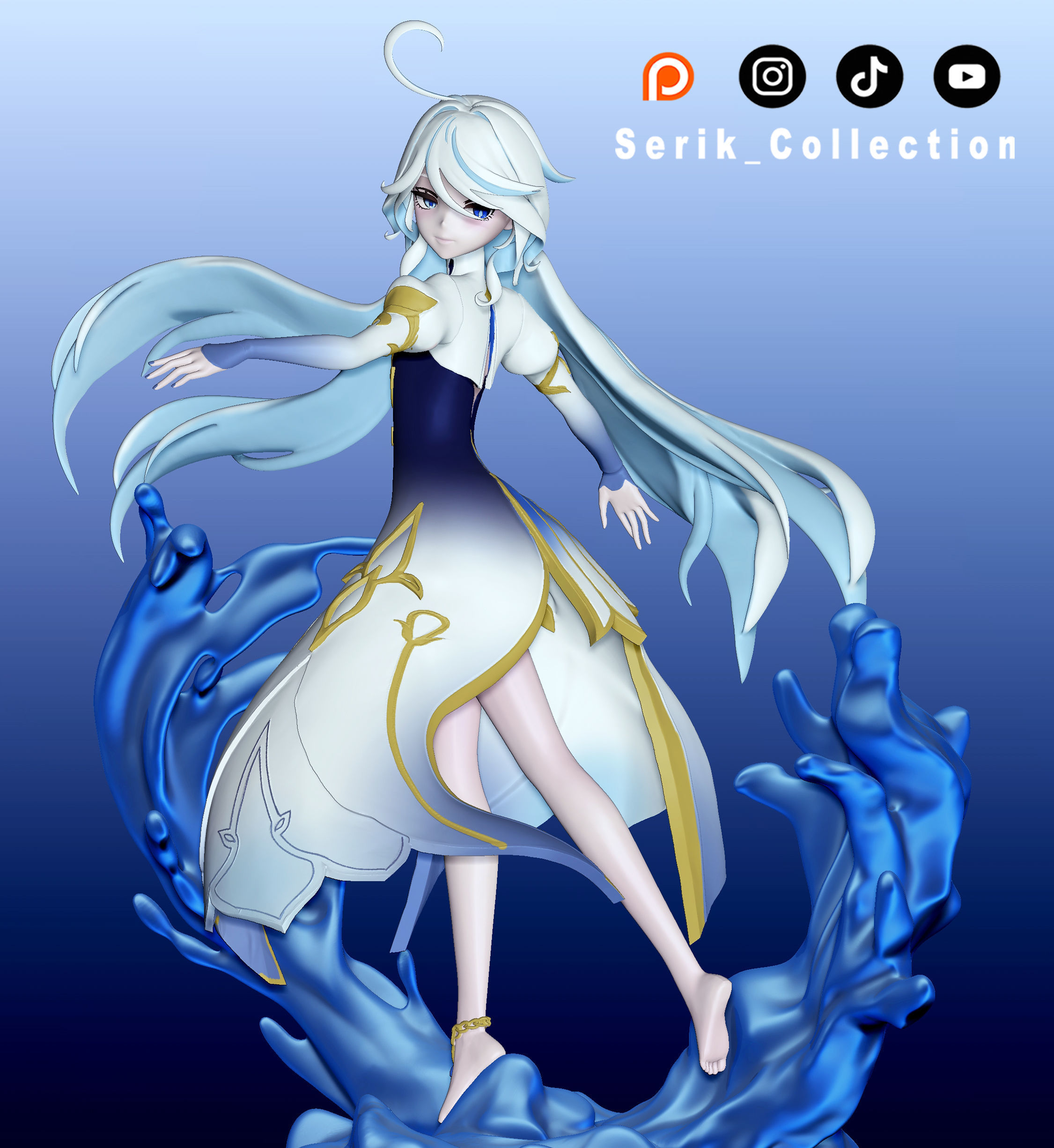 FURINA ARCHON GENSHIN IMPACT FOCALORS 3D model 3D printable | CGTrader