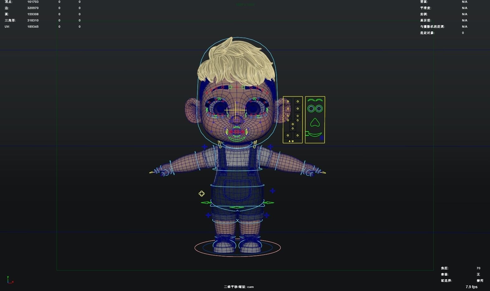 Cute cartoon boy meat toot younger brother 3D model rigged | CGTrader