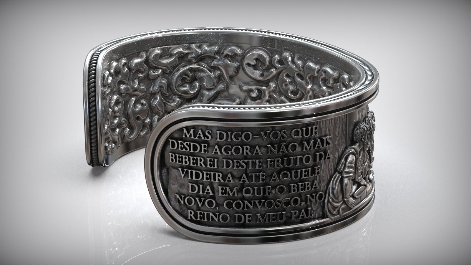 The Last Supper Leonardo Da Vinci Bangle Christian Bracelet 3D model 3D ...