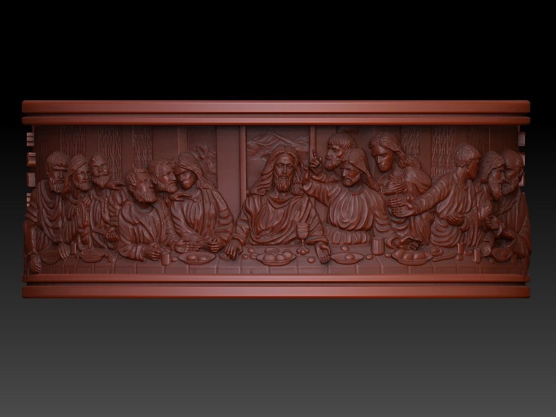 The Last Supper Leonardo Da Vinci Bangle Christian Bracelet 3D model 3D ...