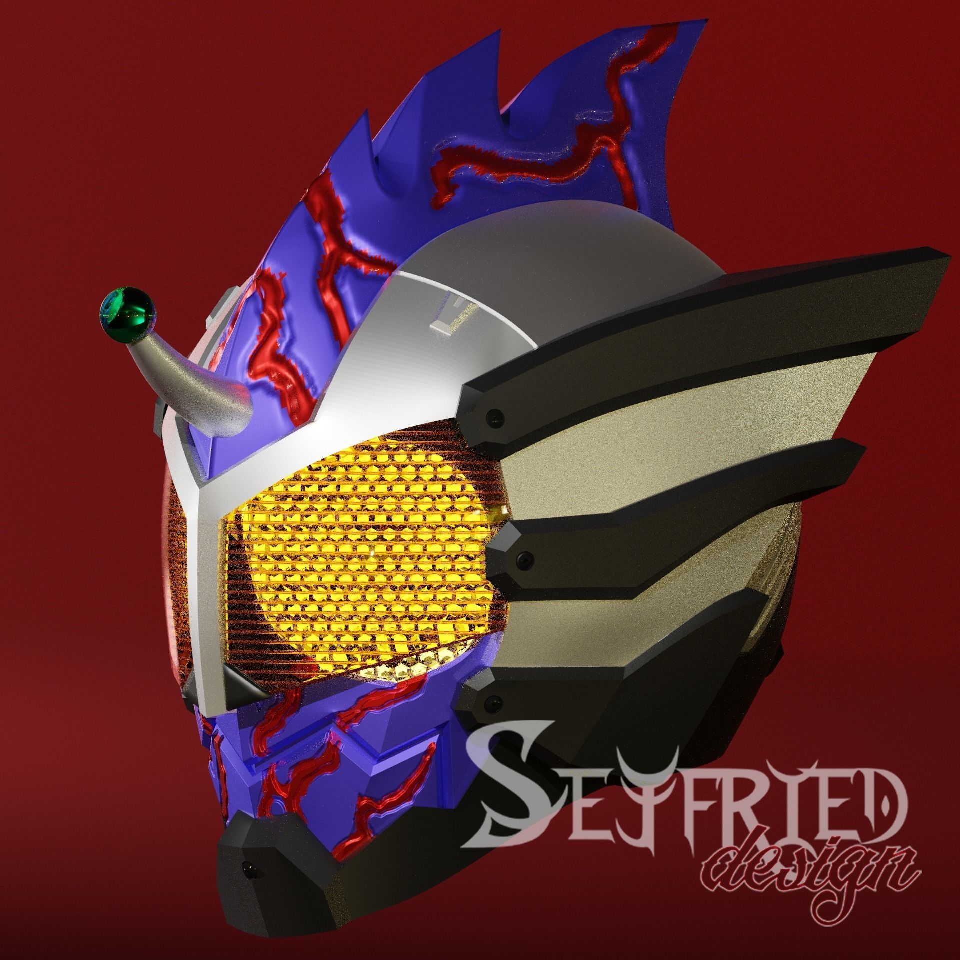 Kamen rider Amazon Neo 3D printable cosplay helmet stl 3D model 3D ...