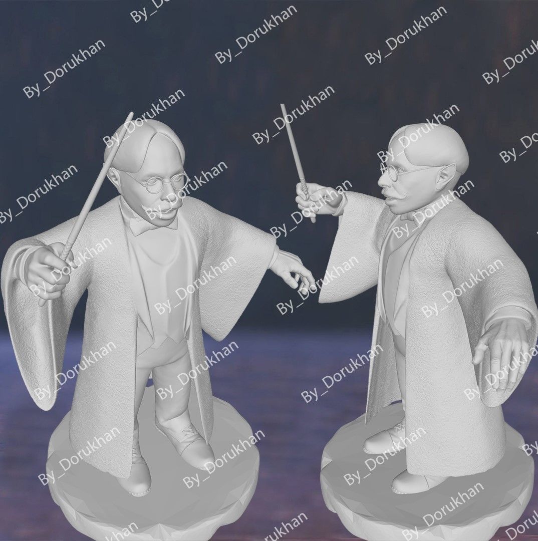 Professor Filius Flitwick Harry Potter Custom 3D Print Model 3D model ...