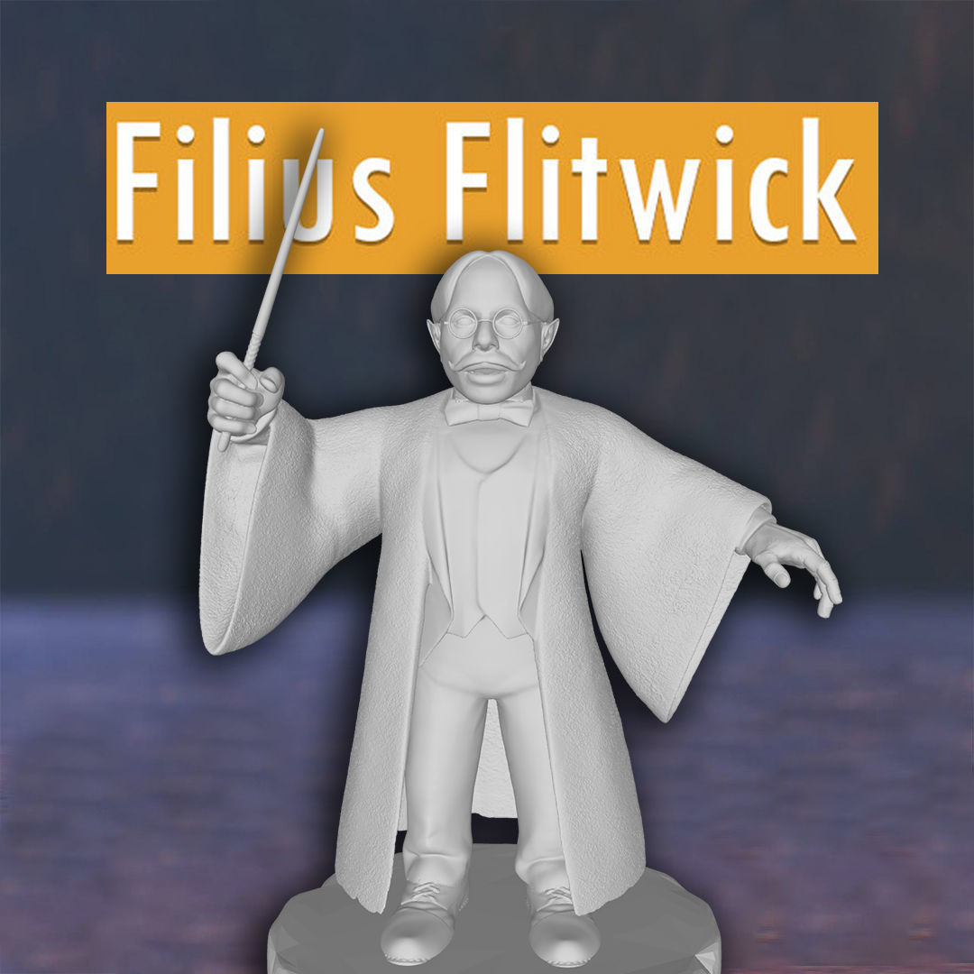 Harry Potter Professor Filius Flitwick Custom 3D Print Model 3D model ...