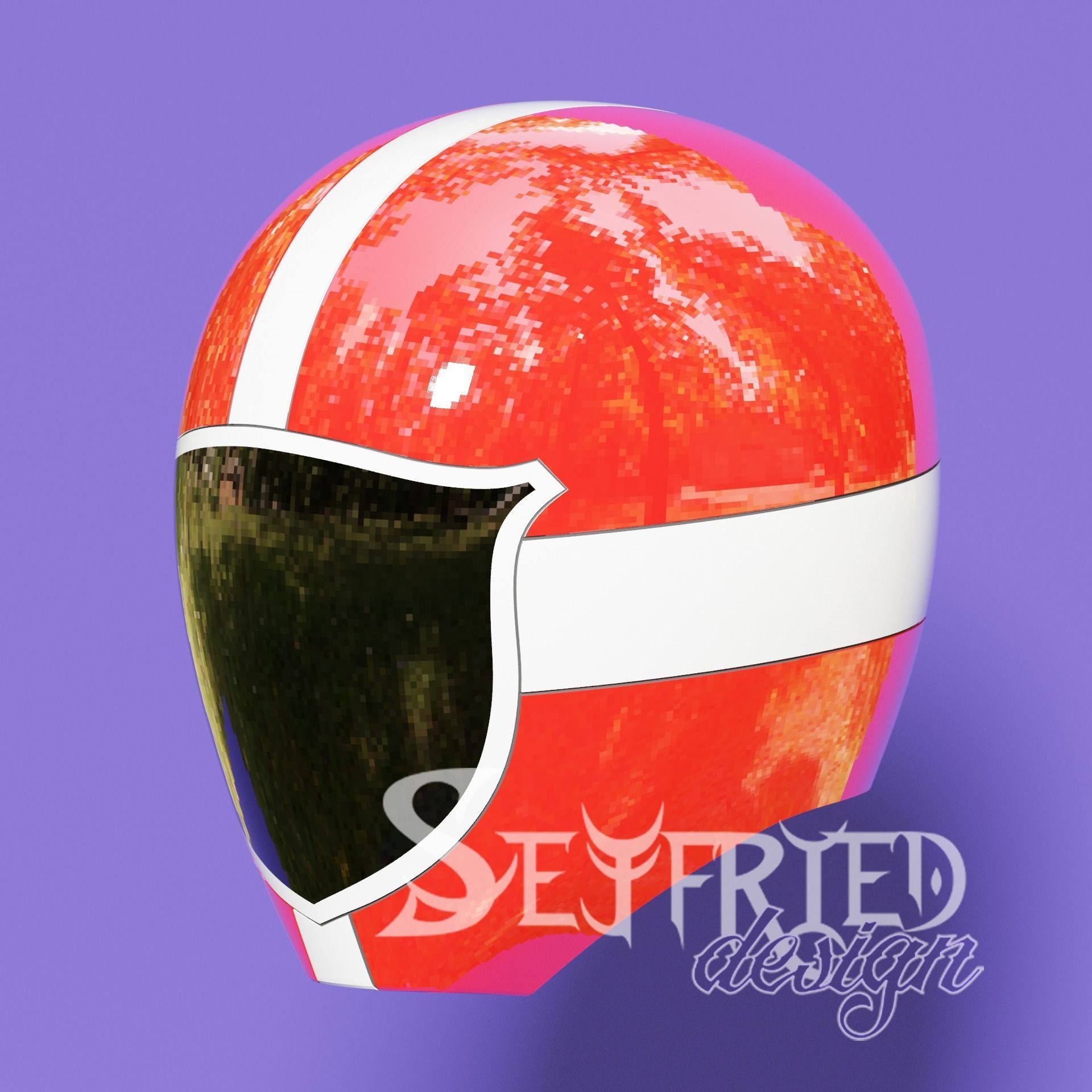 GoRed from Kyuukyu Sentai printable cosplay helmet 3D model 3D ...