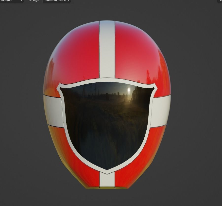 GoRed from Kyuukyu Sentai printable cosplay helmet 3D model 3D ...