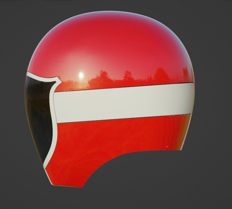 GoRed from Kyuukyu Sentai printable cosplay helmet 3D model 3D ...