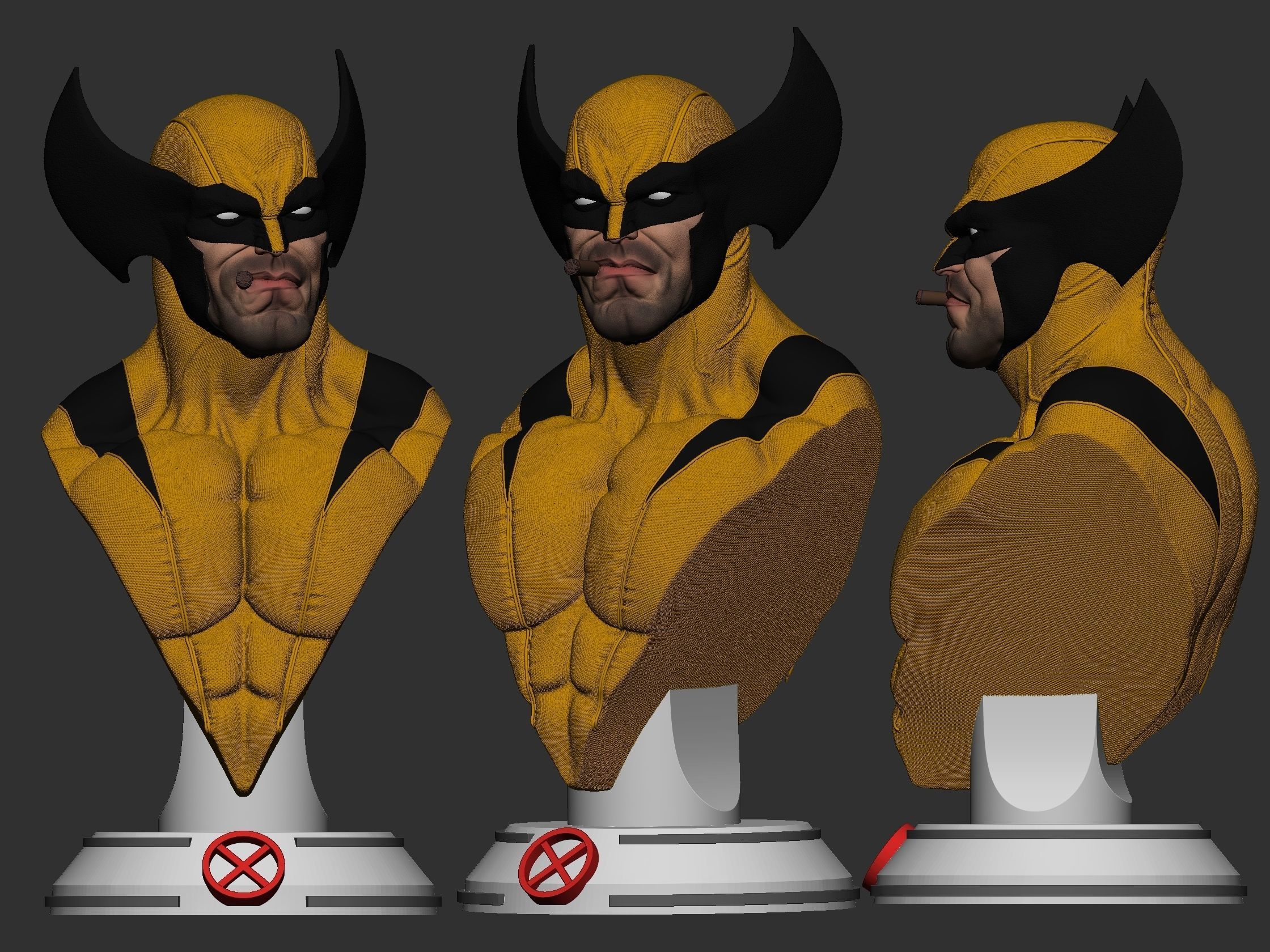 Wolverine bust 3D model 3D printable | CGTrader