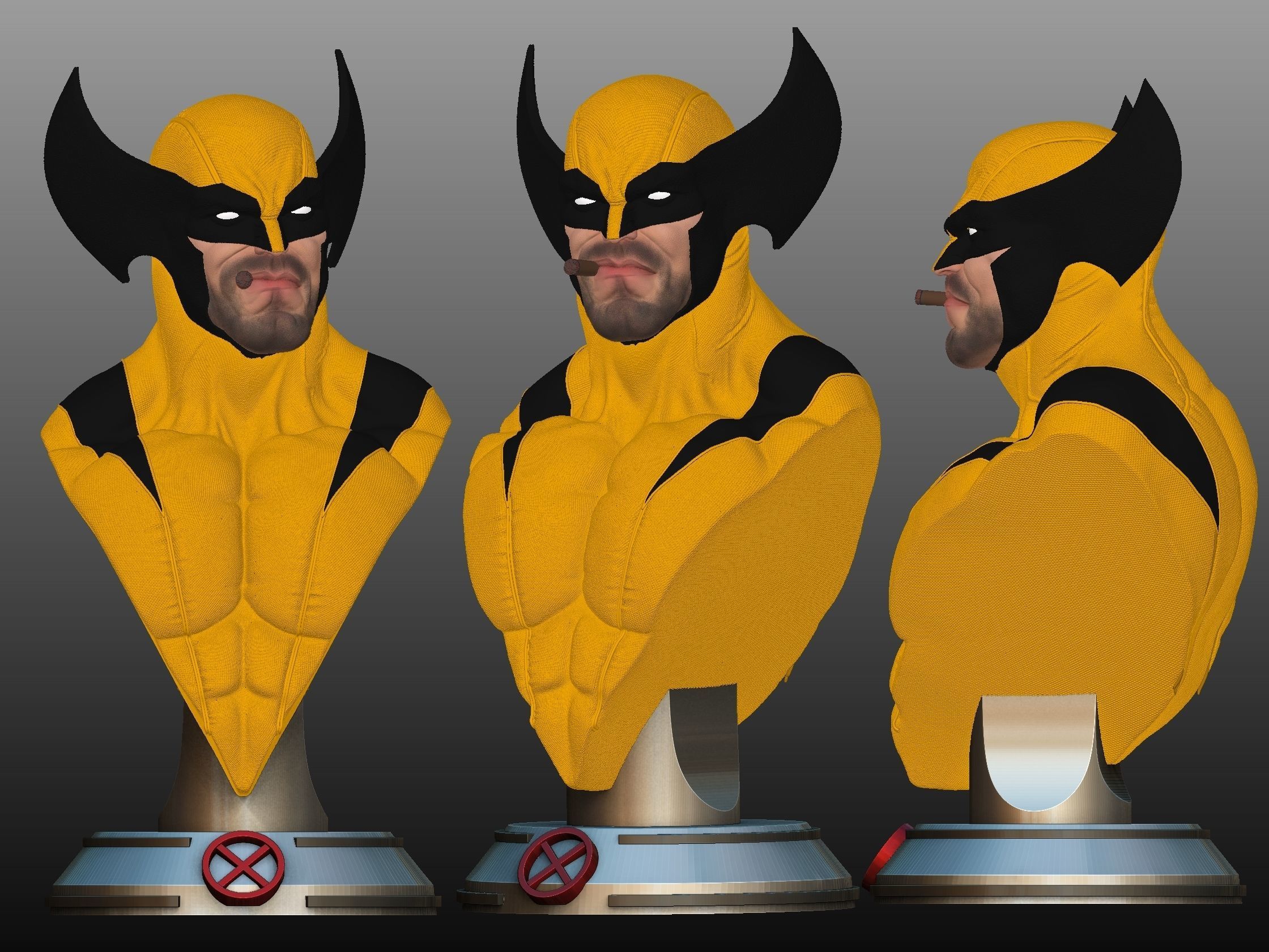 Wolverine bust 3D model 3D printable | CGTrader