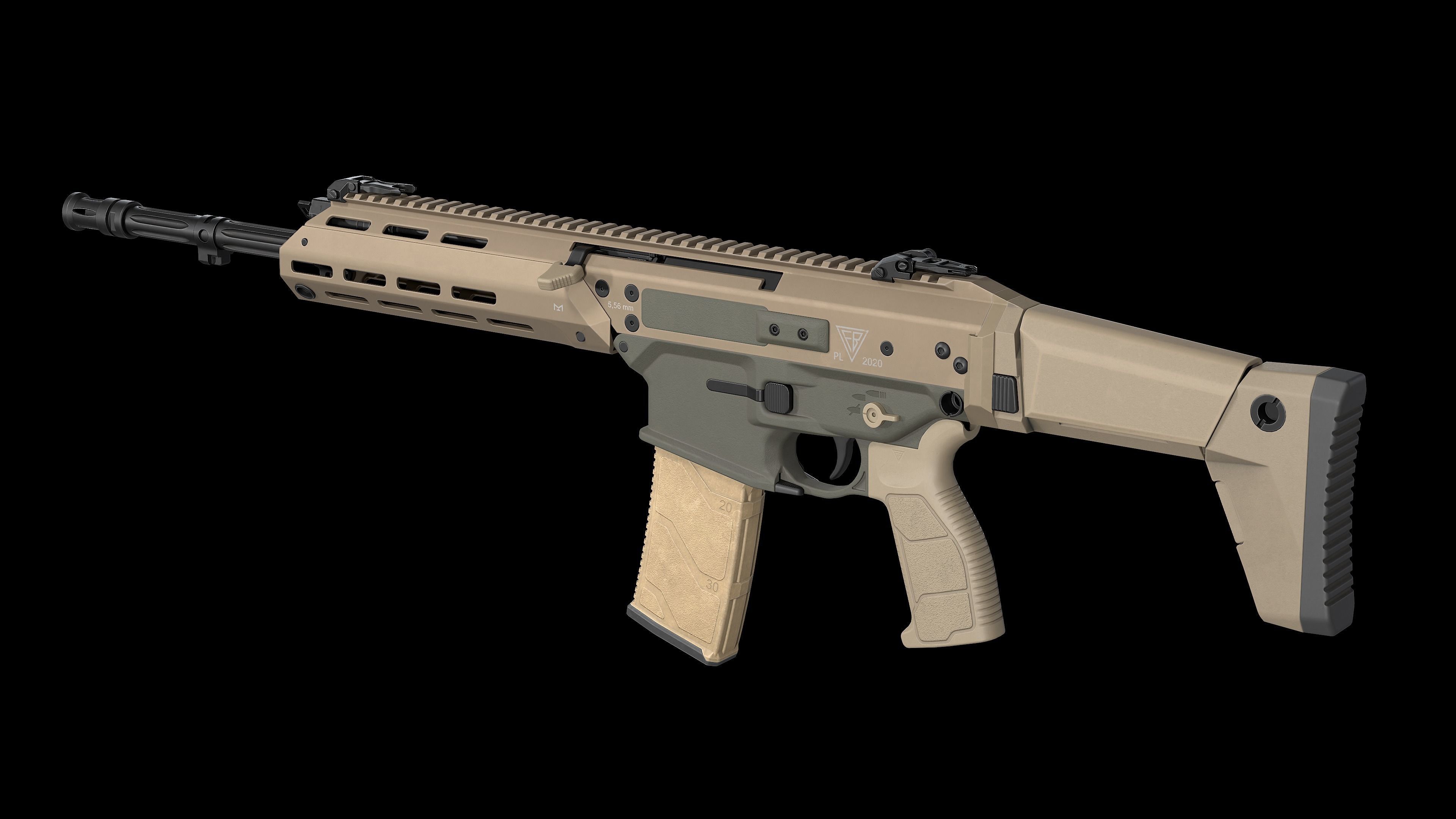 3D model MSBS GROT Assault Rifle VR / AR / low-poly | CGTrader