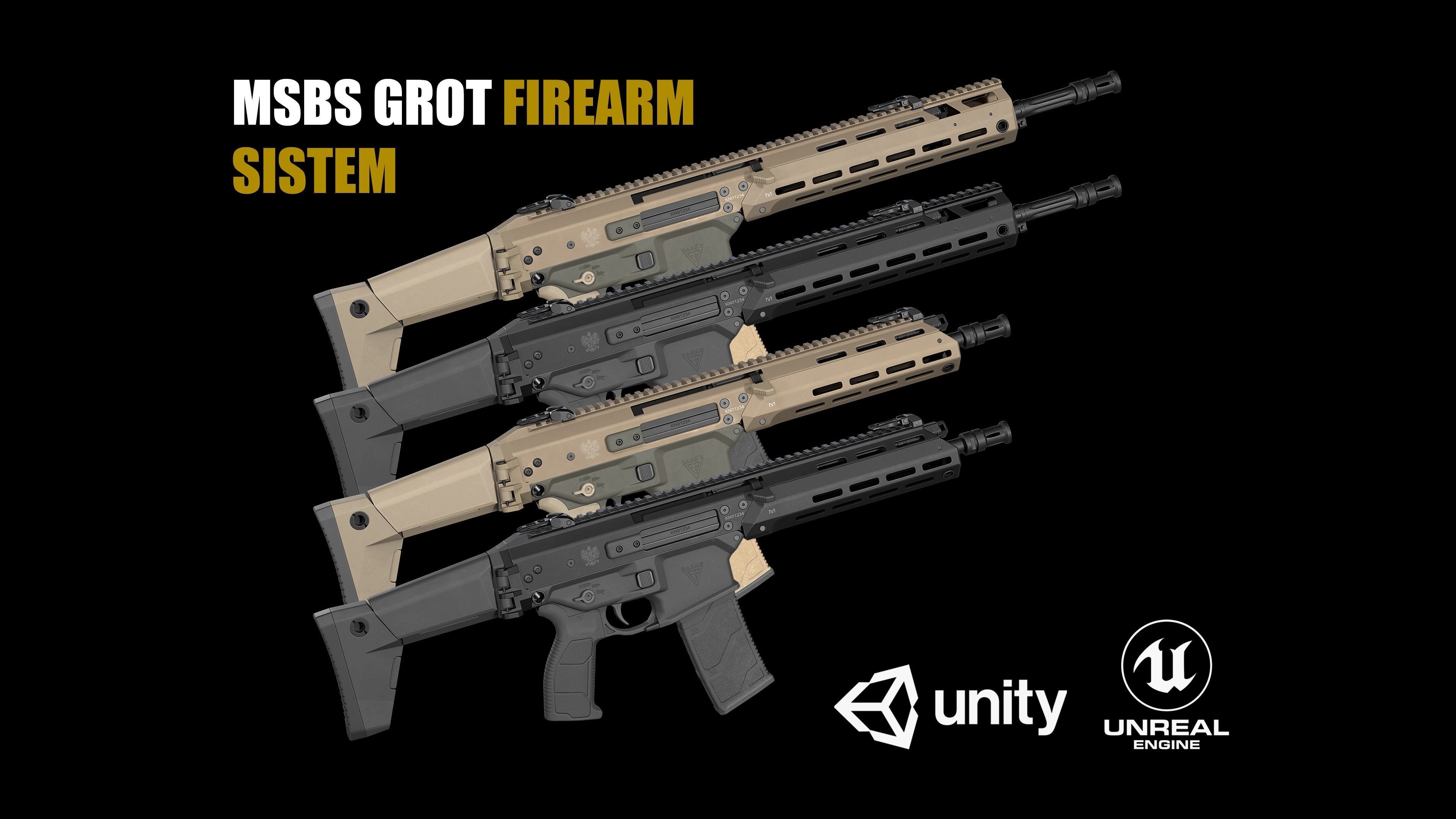 3D model MSBS GROT Assault Rifle VR / AR / low-poly | CGTrader