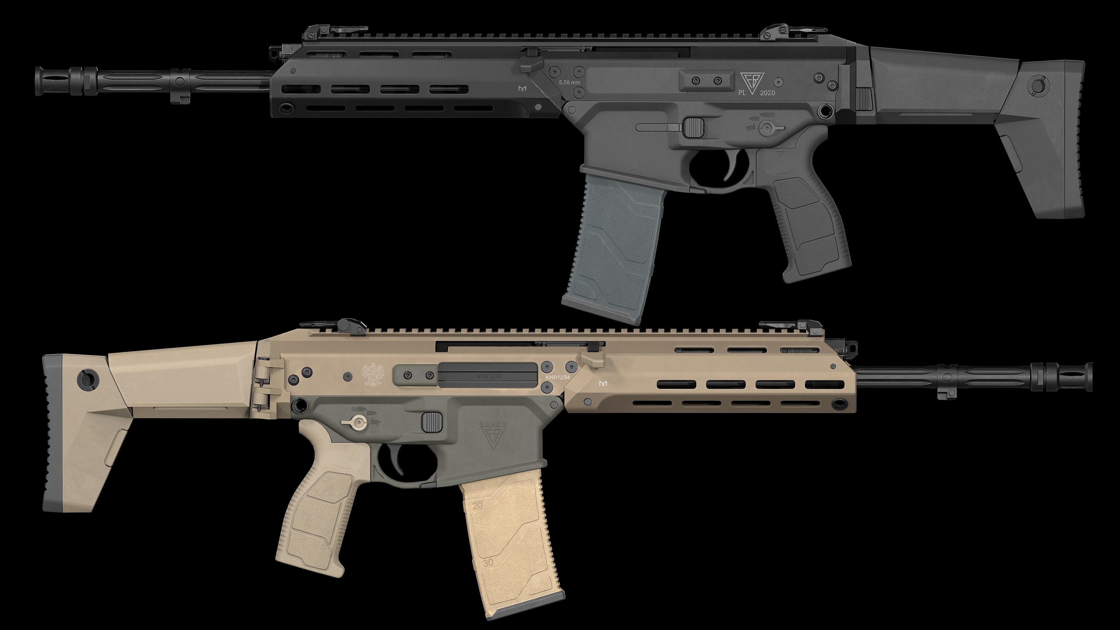 3D model MSBS GROT Assault Rifle VR / AR / low-poly | CGTrader