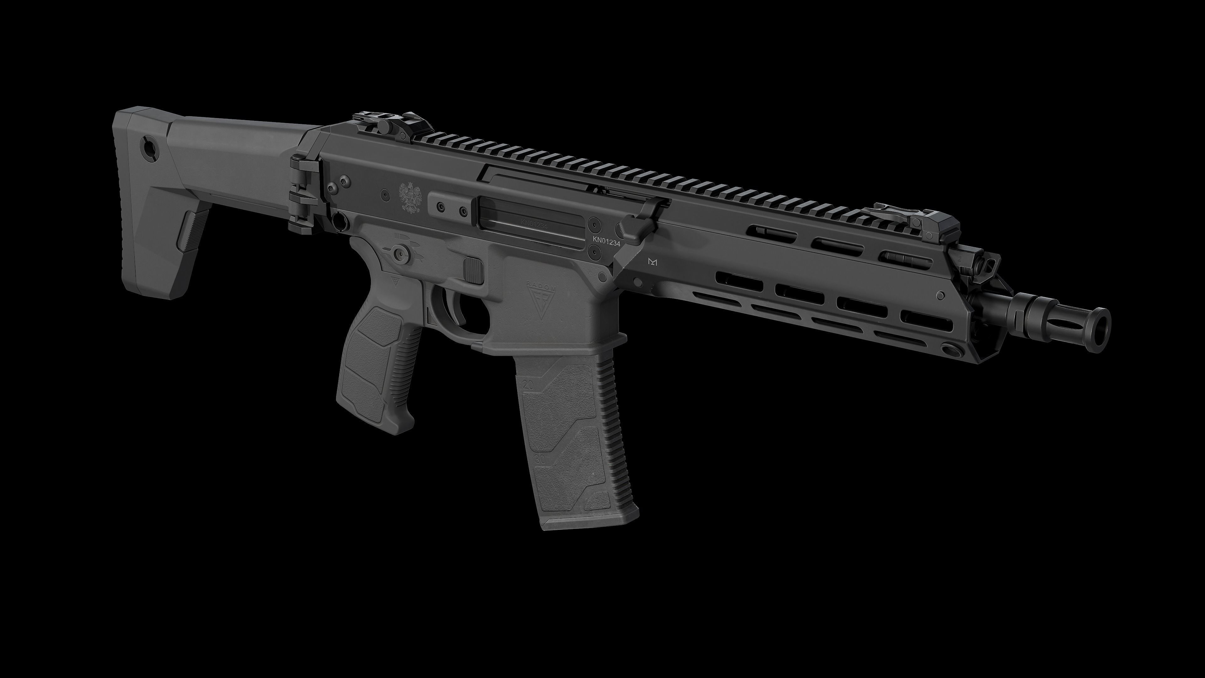 3D model MSBS GROT Assault Rifle VR / AR / low-poly | CGTrader
