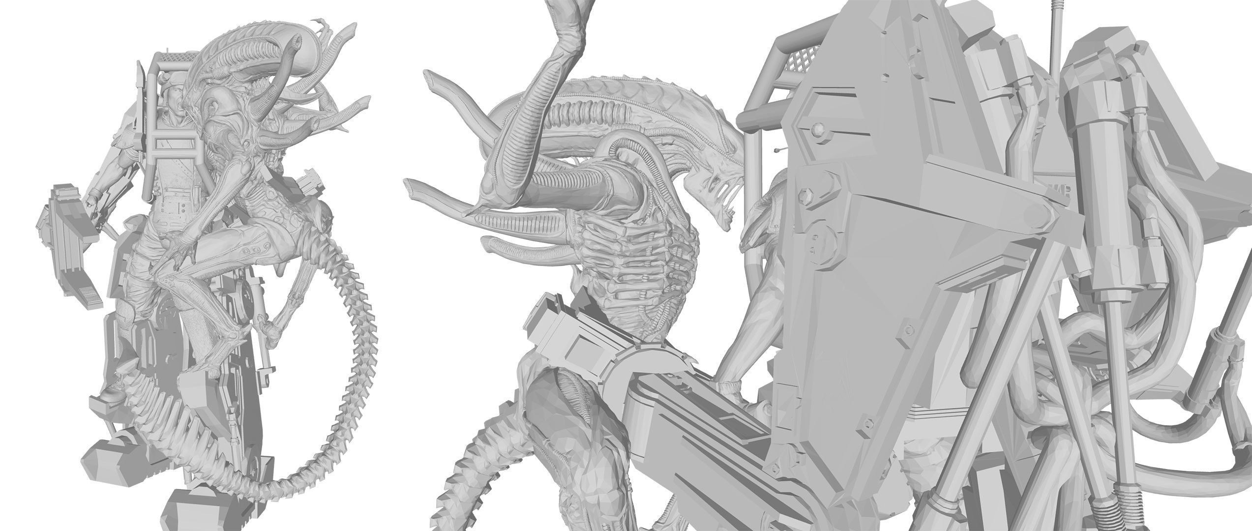 Alien Hudson Hicks Facehugger Ellen Xenomorph Ripley Newt 3D model 3D ...