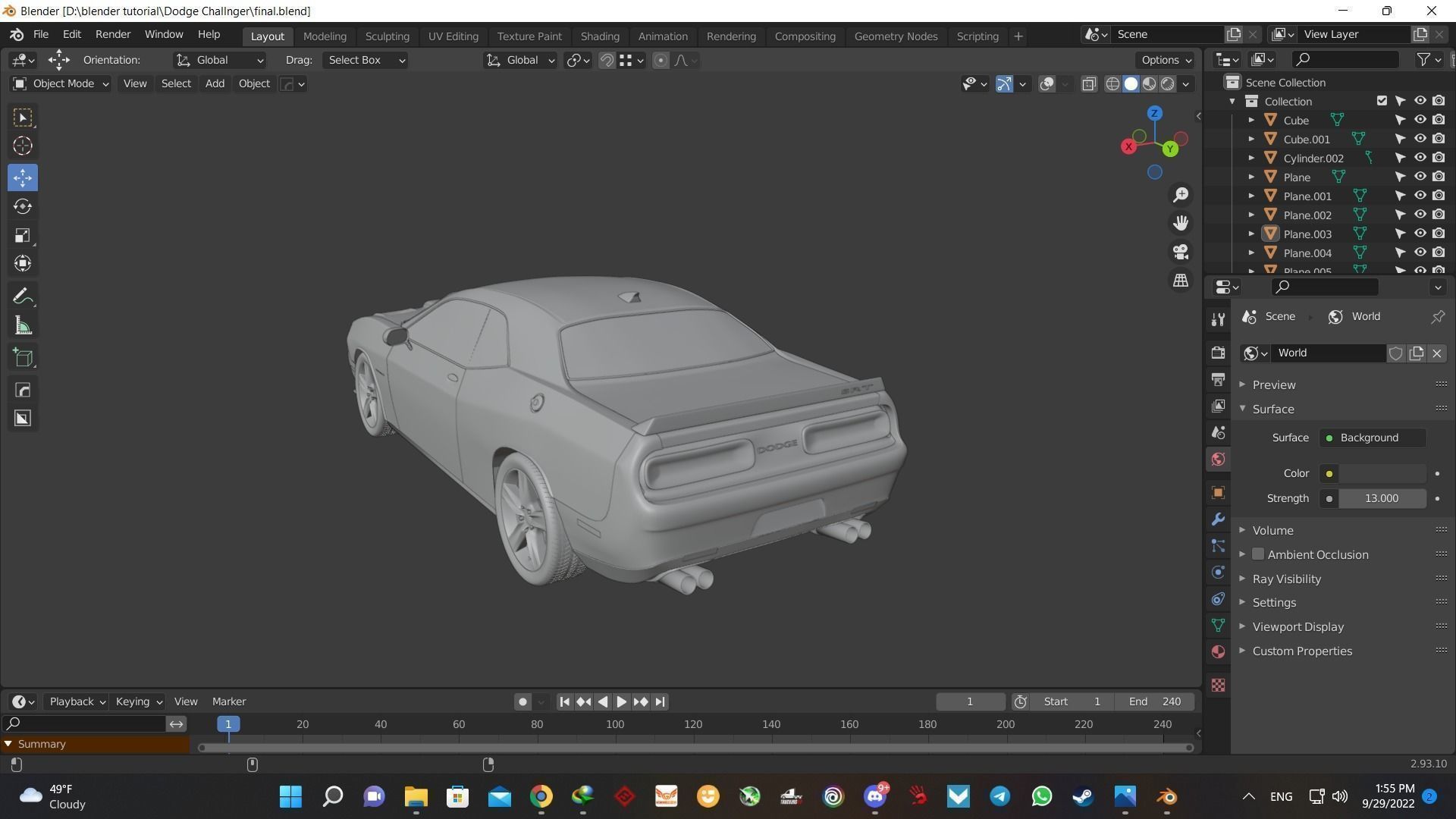 Dodge Challenger SRT Hellcat 3D Model 3D model animated | CGTrader